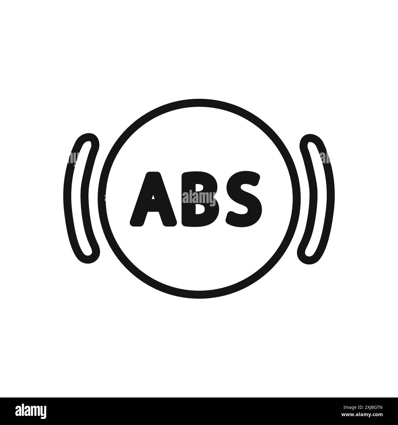 Automotive ABS icon linear vector graphics sign or symbol set for web app ui Stock Vector Image ...