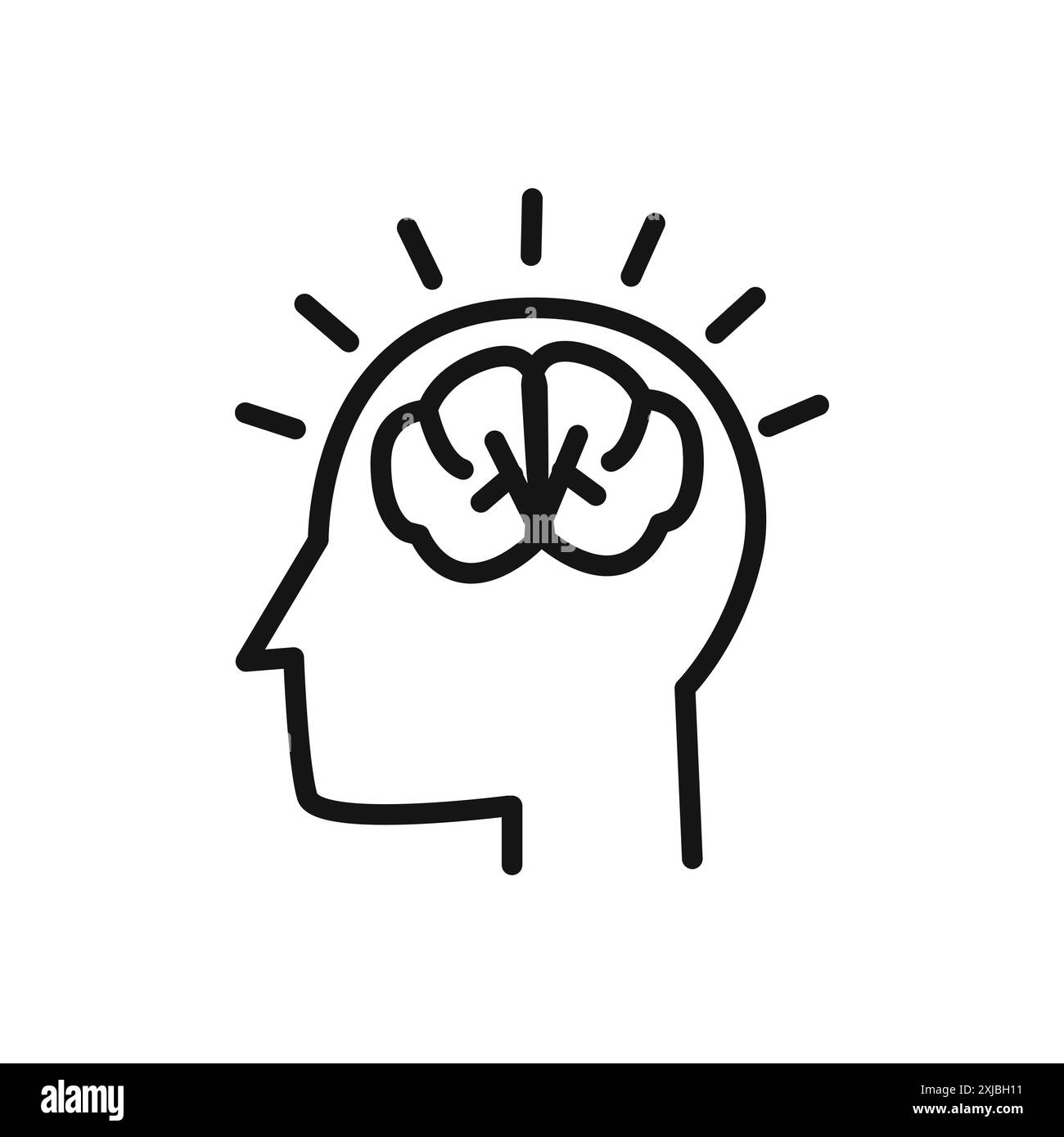 Brain idea icon linear vector graphics sign or symbol set for web app ui Stock Vector Image ...