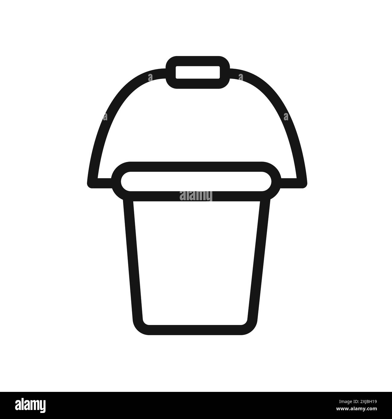 bucket icon linear vector graphics sign or symbol set for web app ui ...
