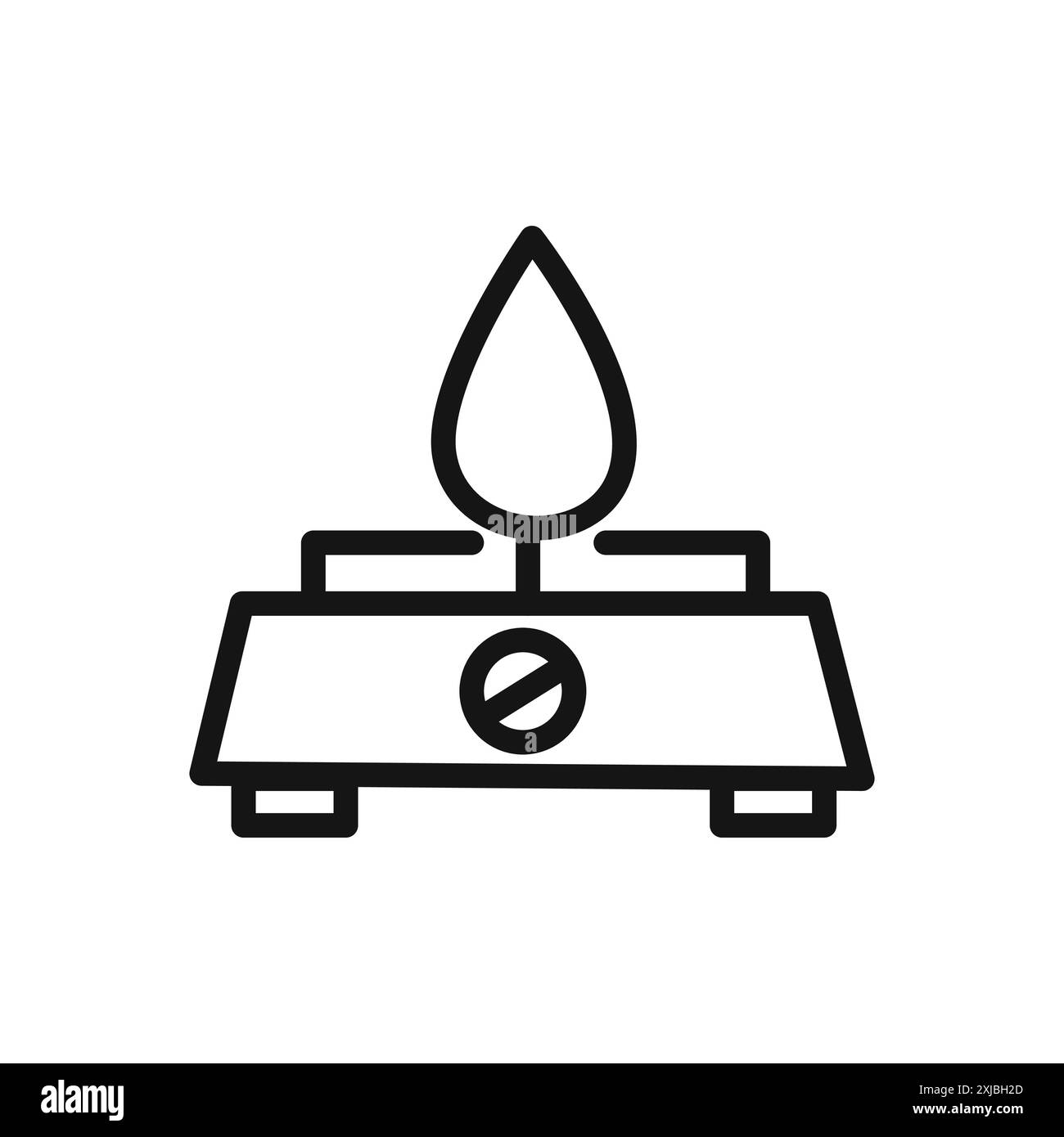 Burner Gas Stove icon linear vector graphics sign or symbol set for web app ui Stock Vector ...