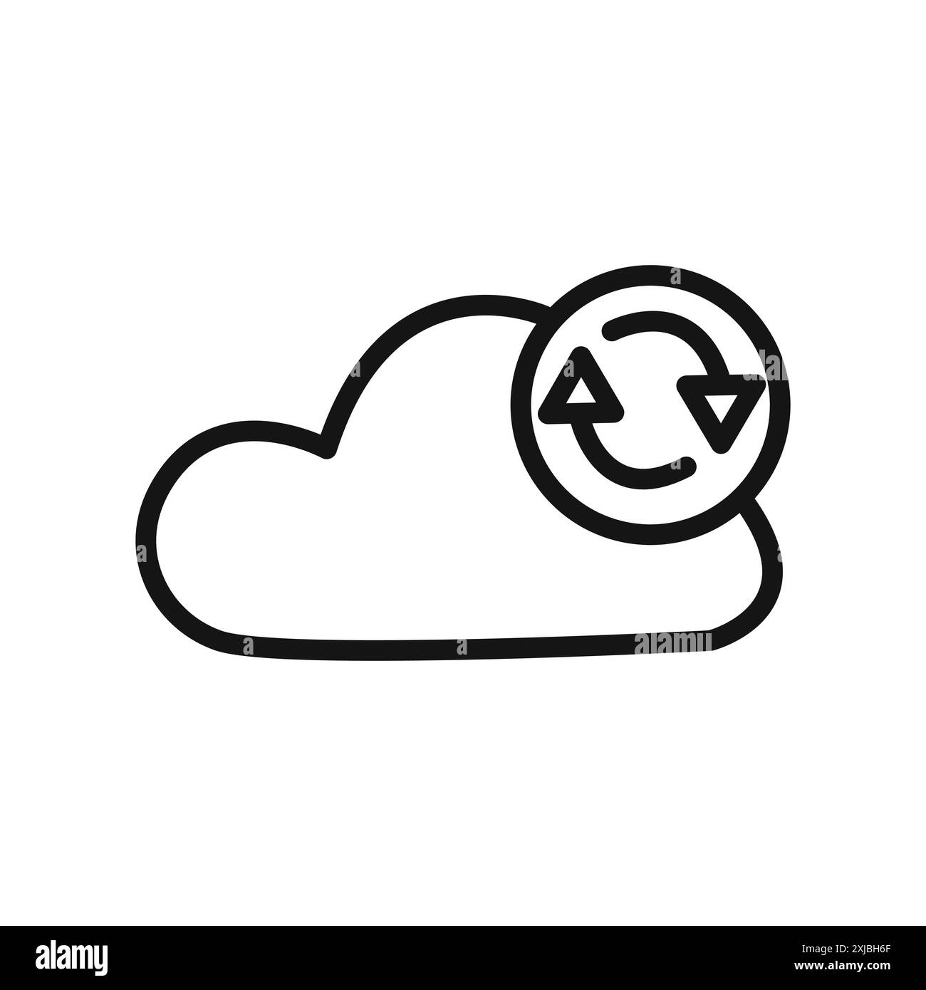 Data Synchronization Icon Linear Vector Graphics Sign Or Symbol Set For Web App Ui Stock Vector