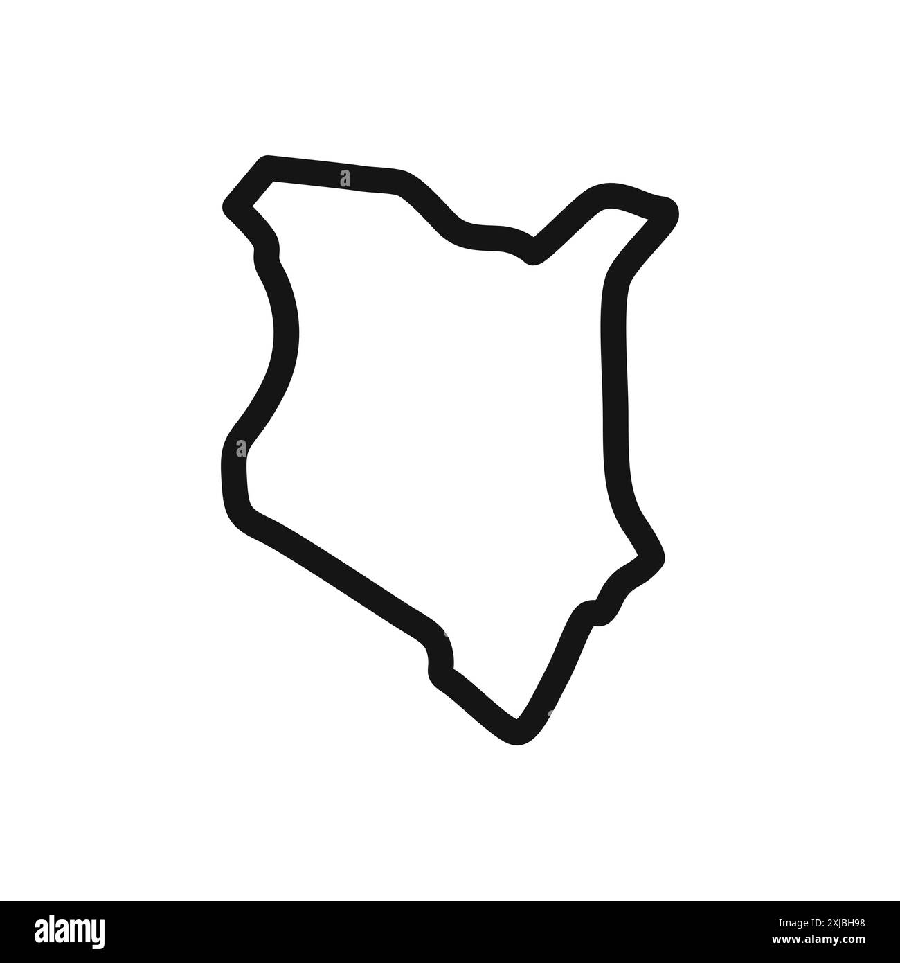 Kenya map icon linear vector graphics sign or symbol set for web app ui ...