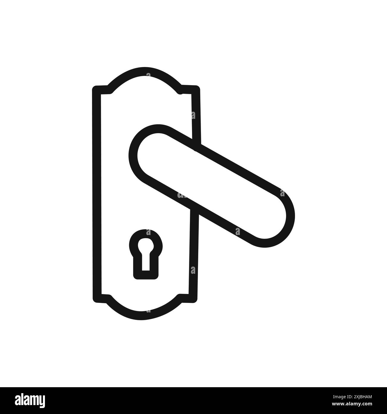 Door knob Icon linear vector graphics sign or symbol set for web app ui Stock Vector Image & Art ...