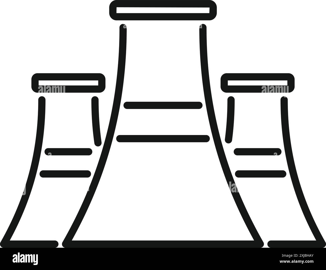Three cooling towers Stock Vector Images - Alamy