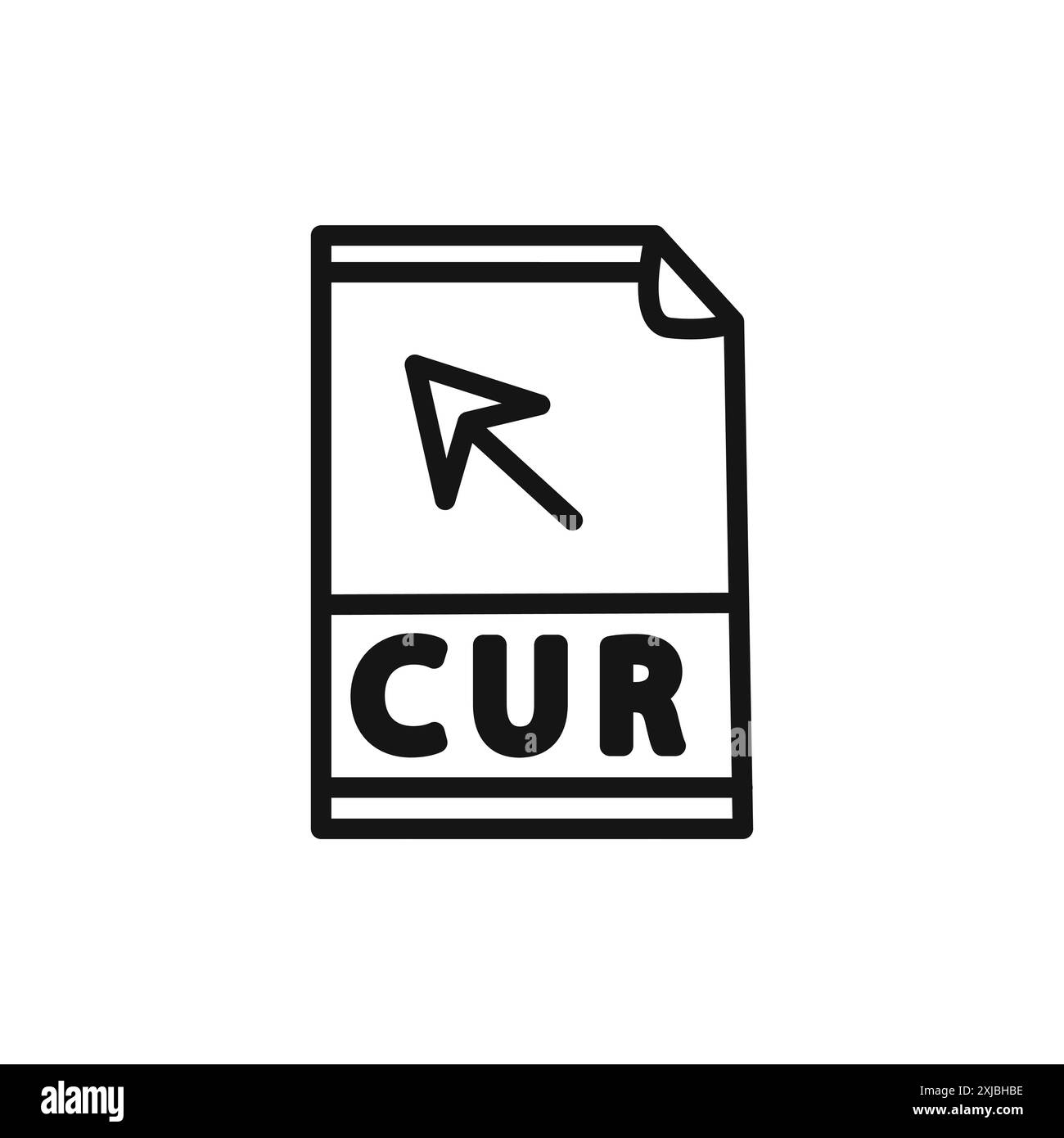 Cur File Document Icon Linear Vector Graphics Sign Or Symbol Set For Web App Ui Stock Vector 6516