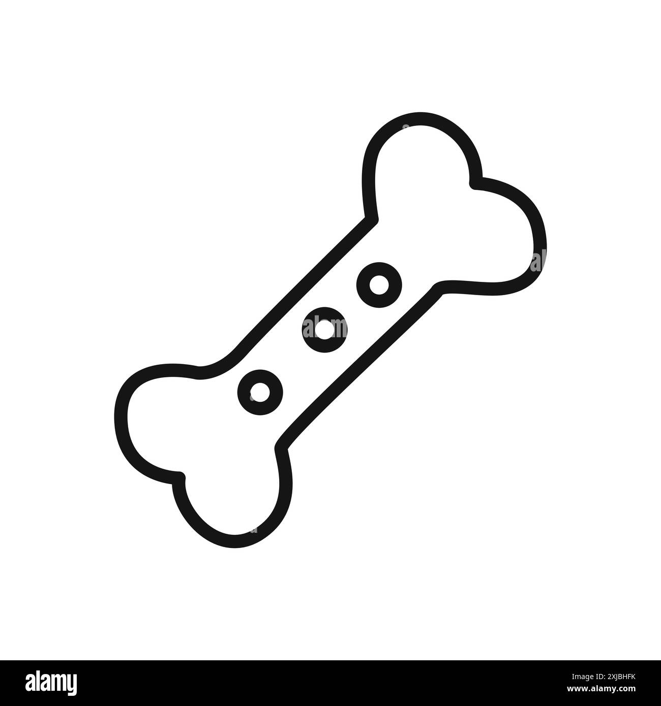 Dog Bone Icon linear vector graphics sign or symbol set for web app ui ...