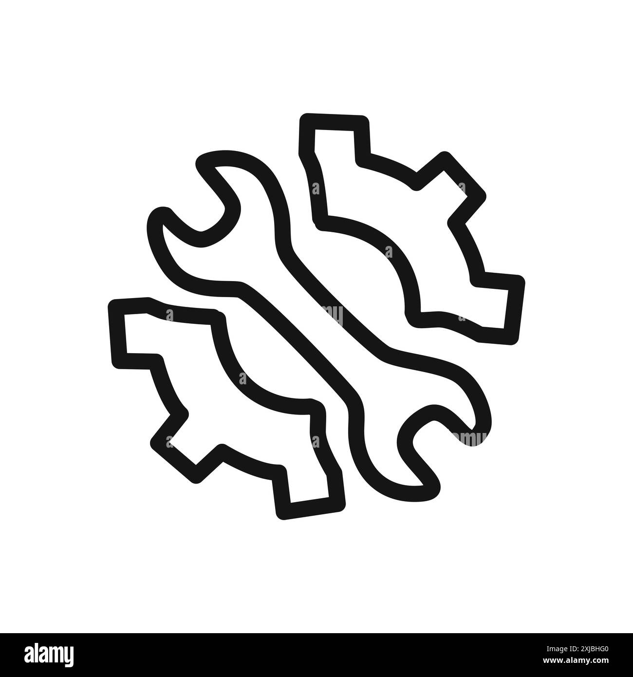 mechanic settings icon linear vector graphics sign or symbol set for web app ui Stock Vector ...