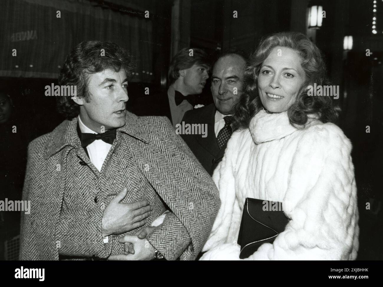 Faye Dunaway and husband Terry O'Neill seen leaving The Helen Hayes ...