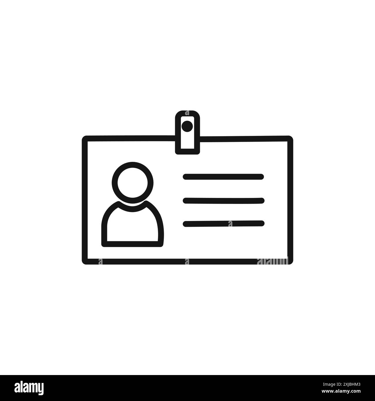 Employee id card icon linear vector graphics sign or symbol set for web app ui Stock Vector ...