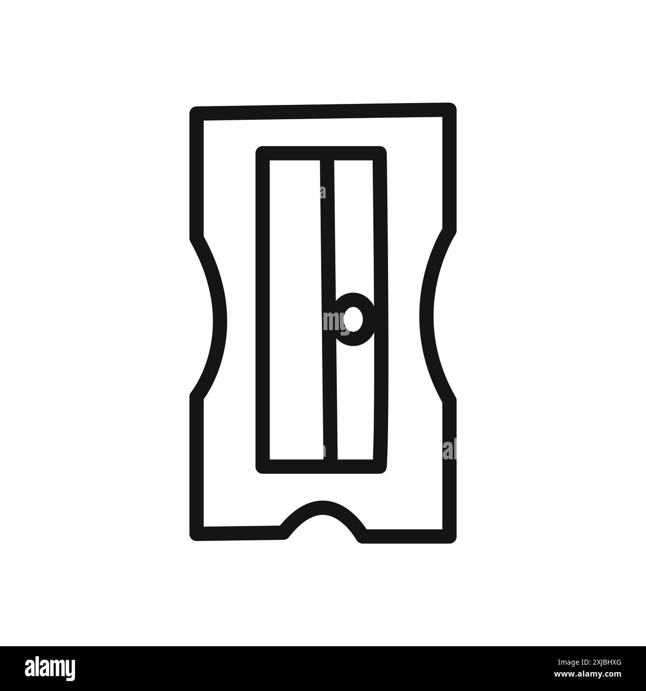 Pencil sharpener icon linear vector graphics sign or symbol set for web ...