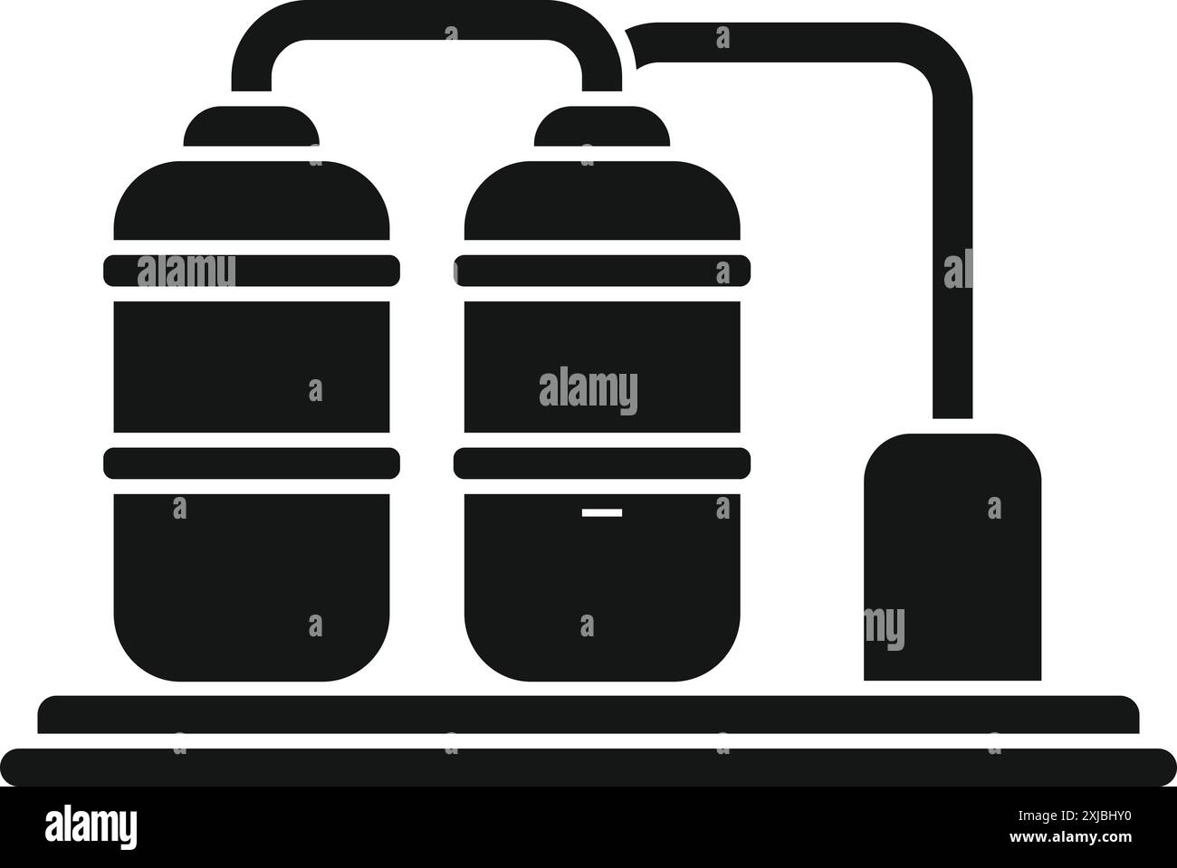 Industrial water purification system filtering water for human ...