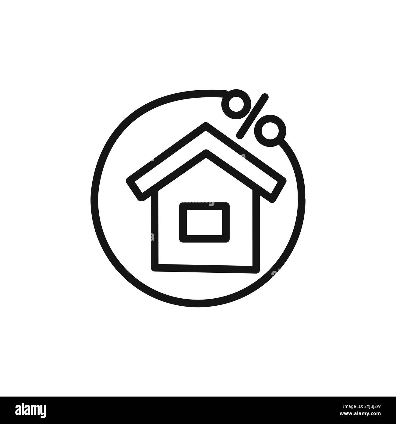 Rate for mortgage icon linear vector graphics sign or symbol set for web app ui Stock Vector ...