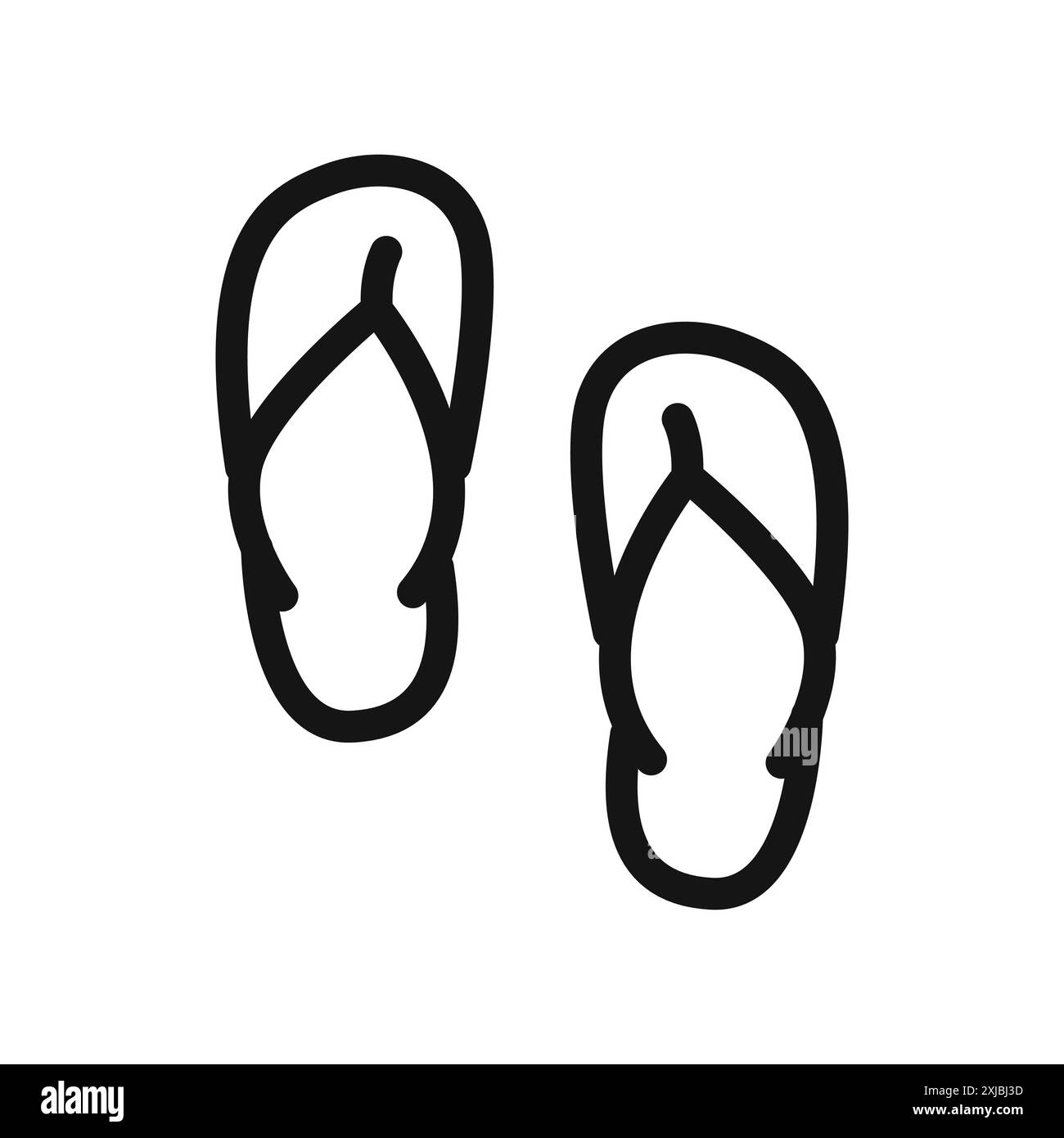 sandals icon linear vector graphics sign or symbol set for web app ui ...