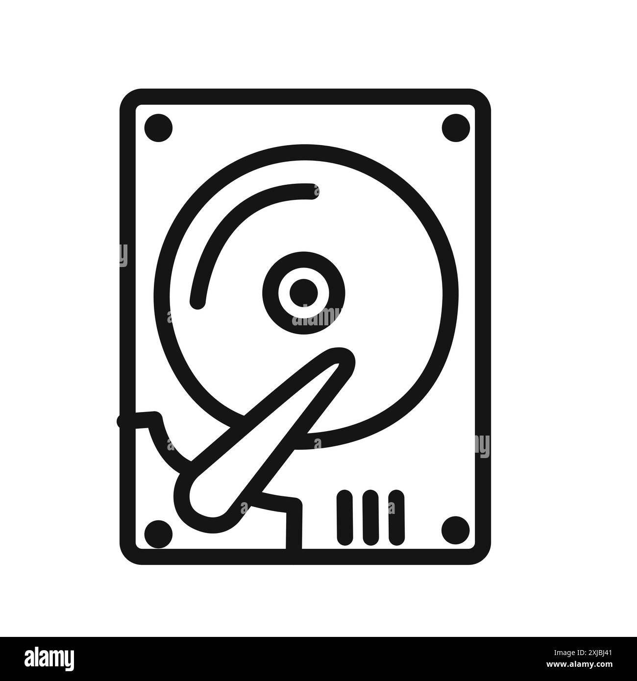 Hard disk drive icon linear vector graphics sign or symbol set for web app ui Stock Vector Image ...