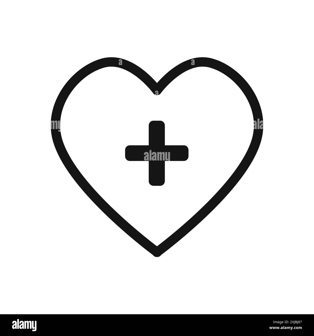 Heart plus icon linear vector graphics sign or symbol set for web app ui Stock Vector Image ...