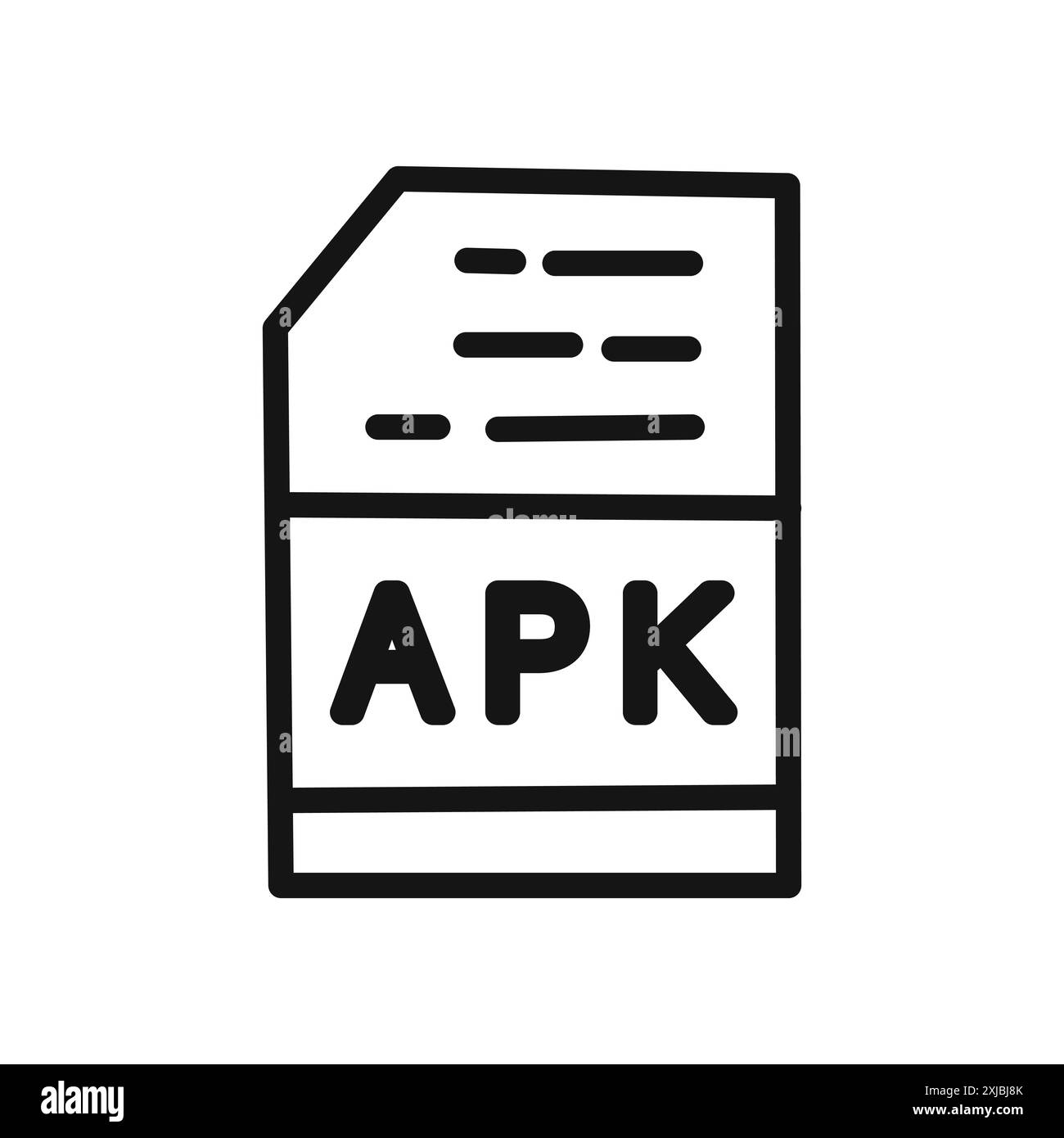 APK File Format Icon linear vector graphics sign or symbol set for web app ui Stock Vector Image ...