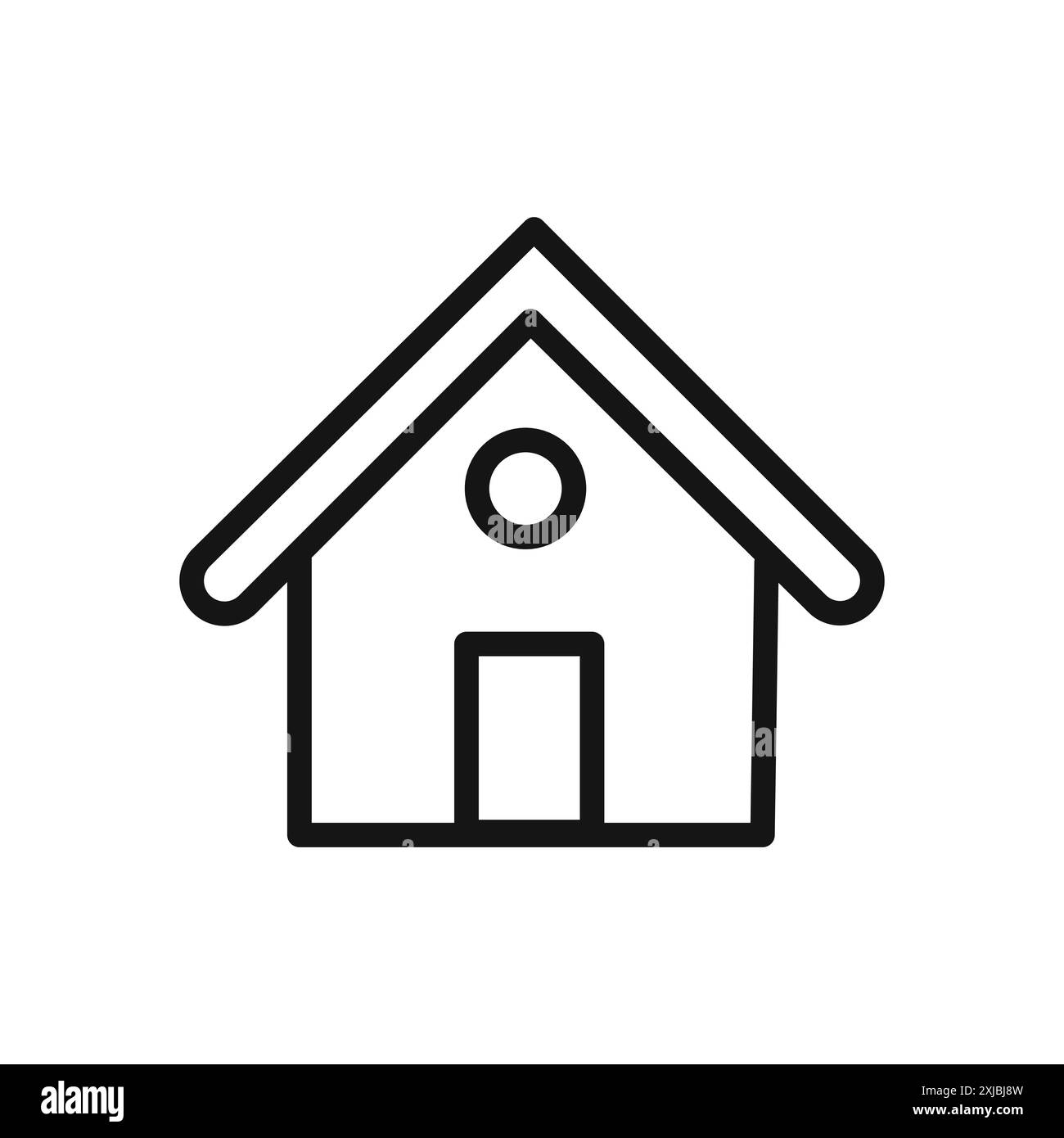 Home icon (2) linear vector graphics sign or symbol set for web app ui ...