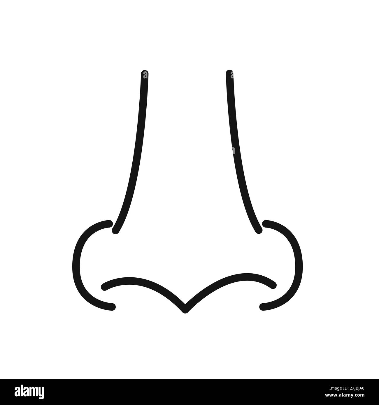 Human nose icon linear vector graphics sign or symbol set for web app ui Stock Vector Image ...