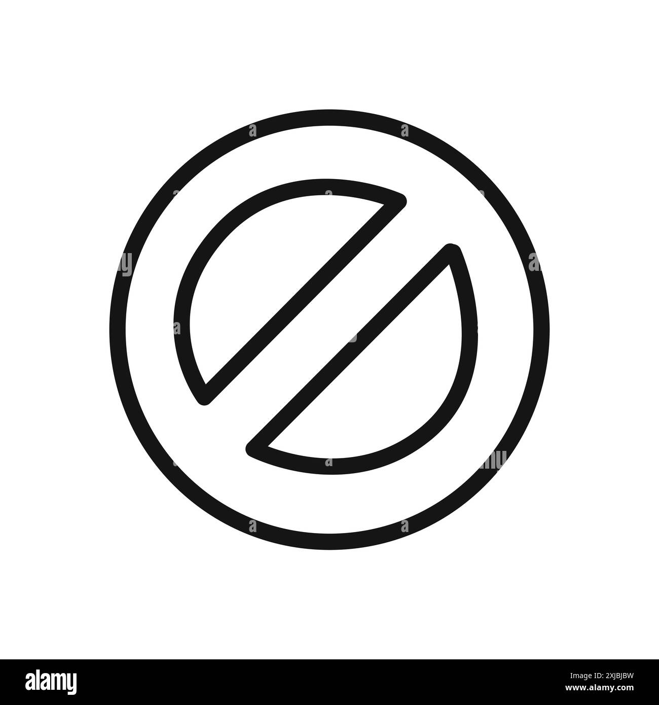 No entry icon linear vector graphics sign or symbol set for web app ui Stock Vector Image & Art ...