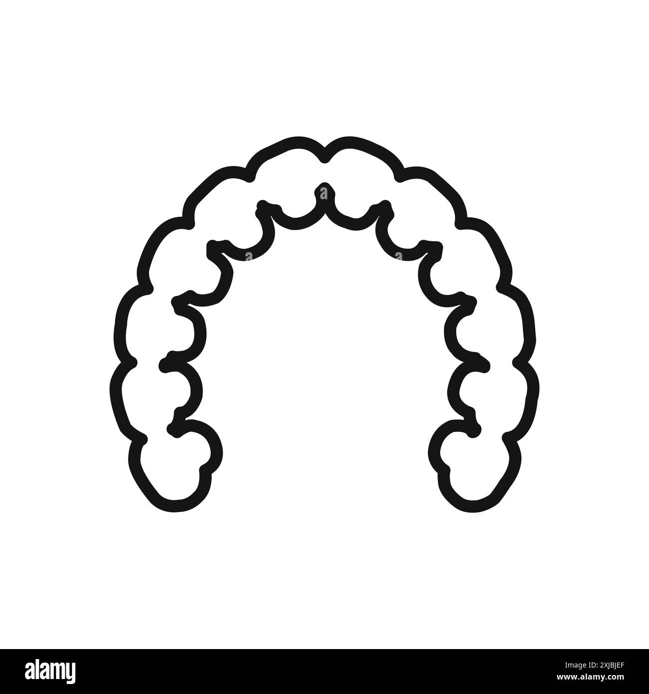 lingual braces icon linear vector graphics sign or symbol set for web app ui Stock Vector Image ...