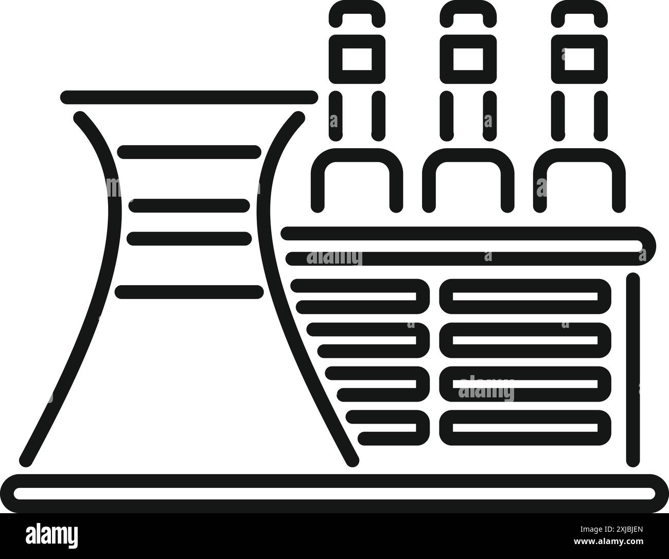 A power station generating electricity Black and White Stock Photos ...