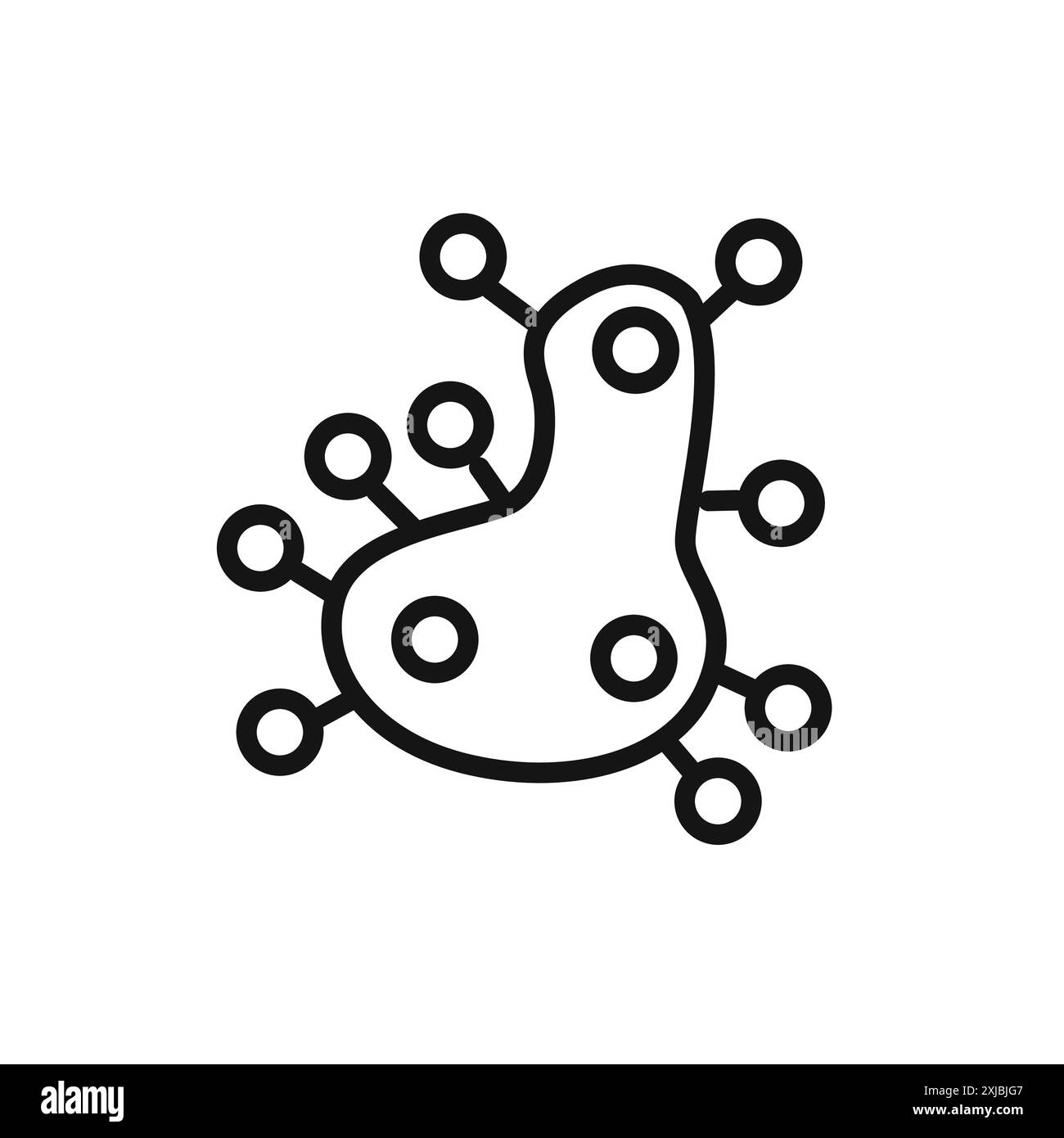 Microbe icon linear vector graphics sign or symbol set for web app ui Stock Vector Image & Art ...