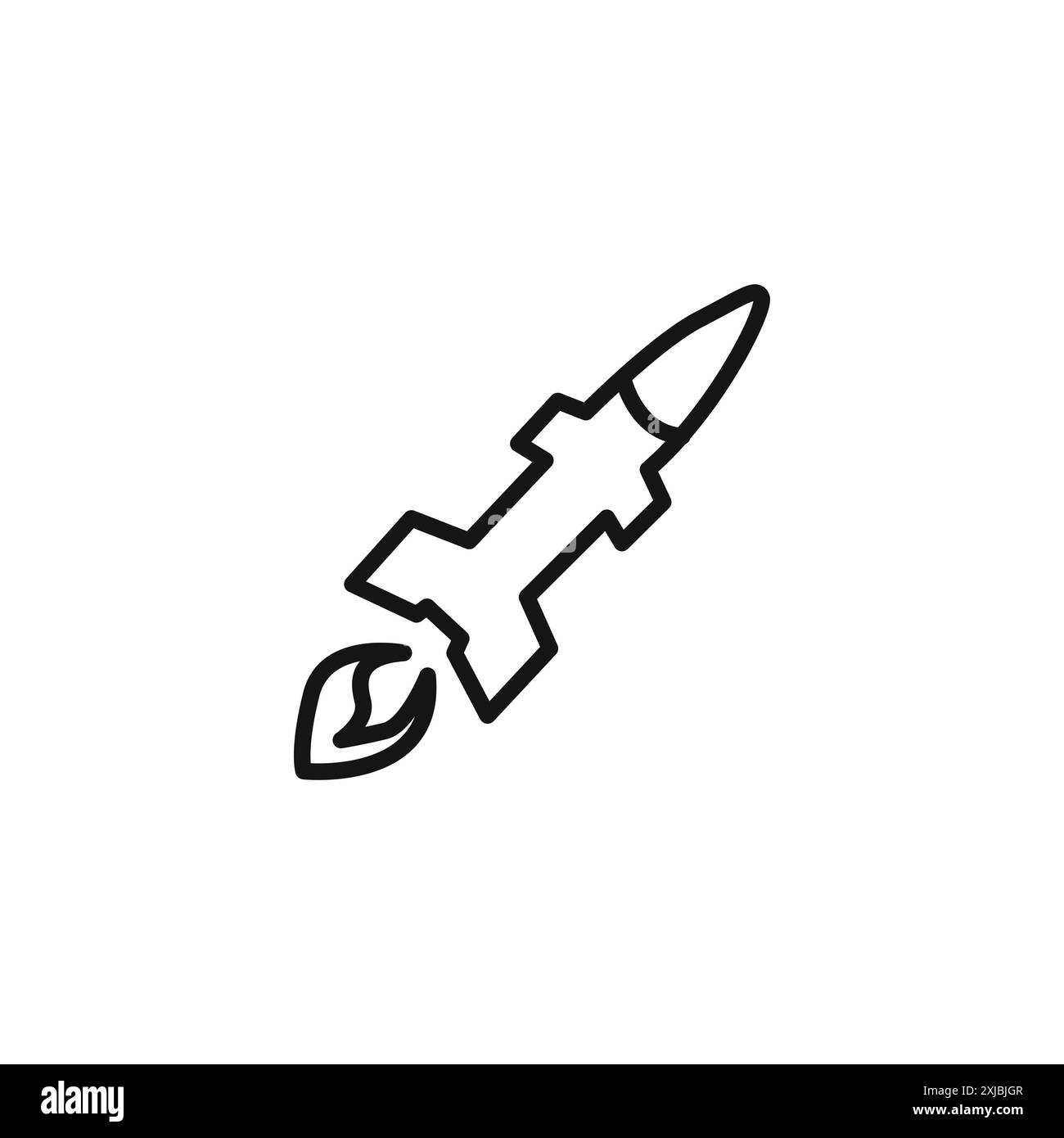 Missile Launcher icon linear vector graphics sign or symbol set for web ...
