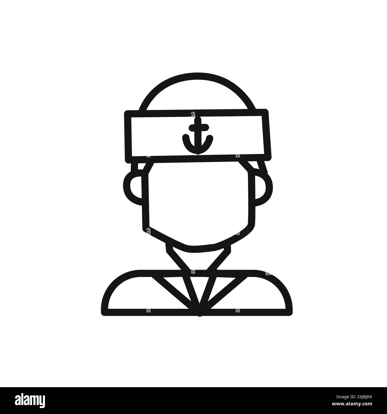 Sailor icon linear vector graphics sign or symbol set for web app ui Stock Vector Image & Art ...