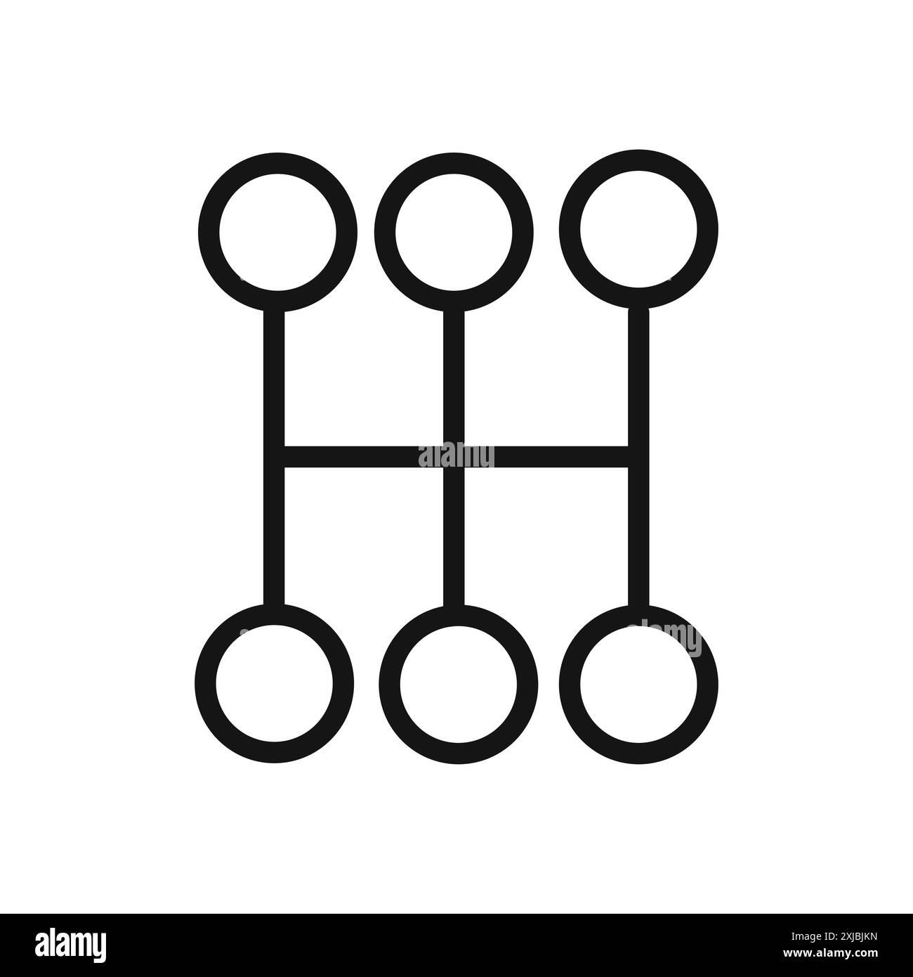 car manual shift lever icon linear vector graphics sign or symbol set for web app ui Stock ...