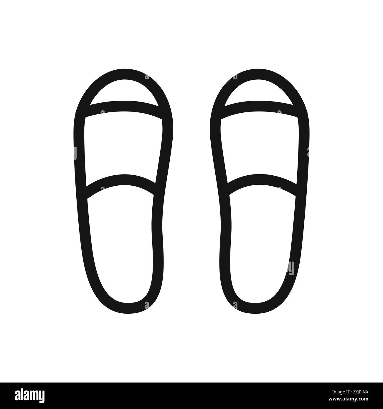 Slippers icon linear vector graphics sign or symbol set for web app ui ...