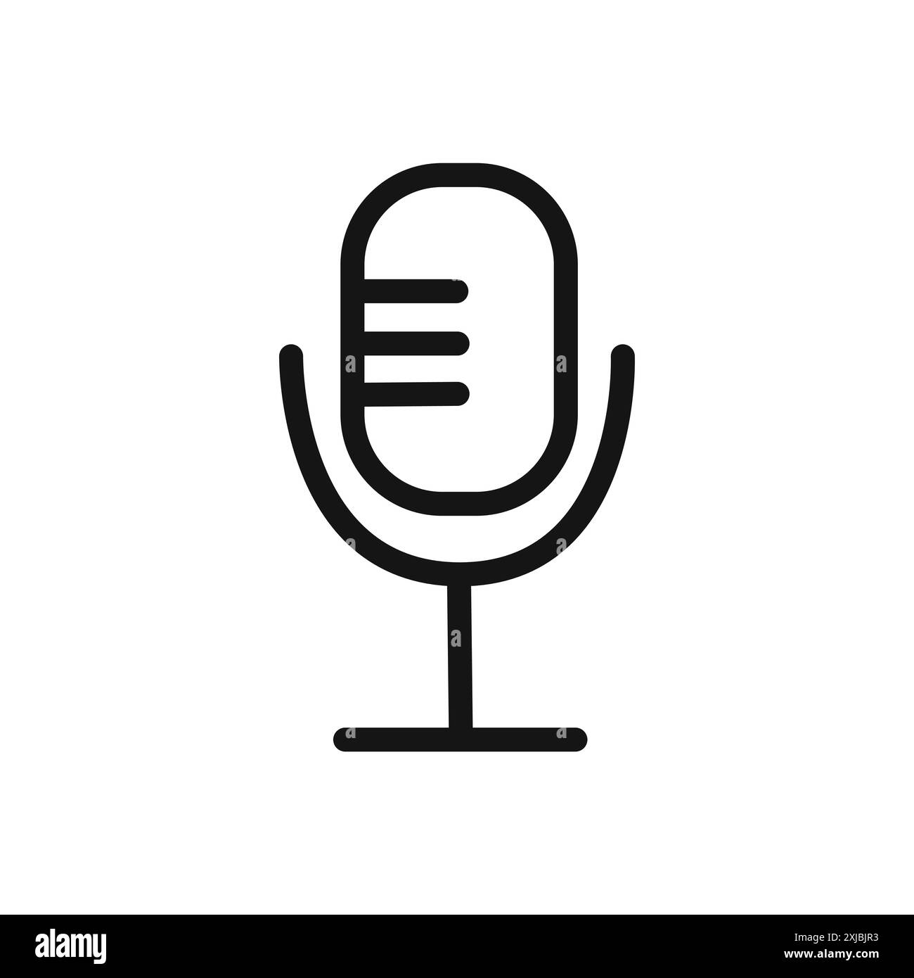 Speaker Microphone icon linear vector graphics sign or symbol set for web app ui Stock Vector ...