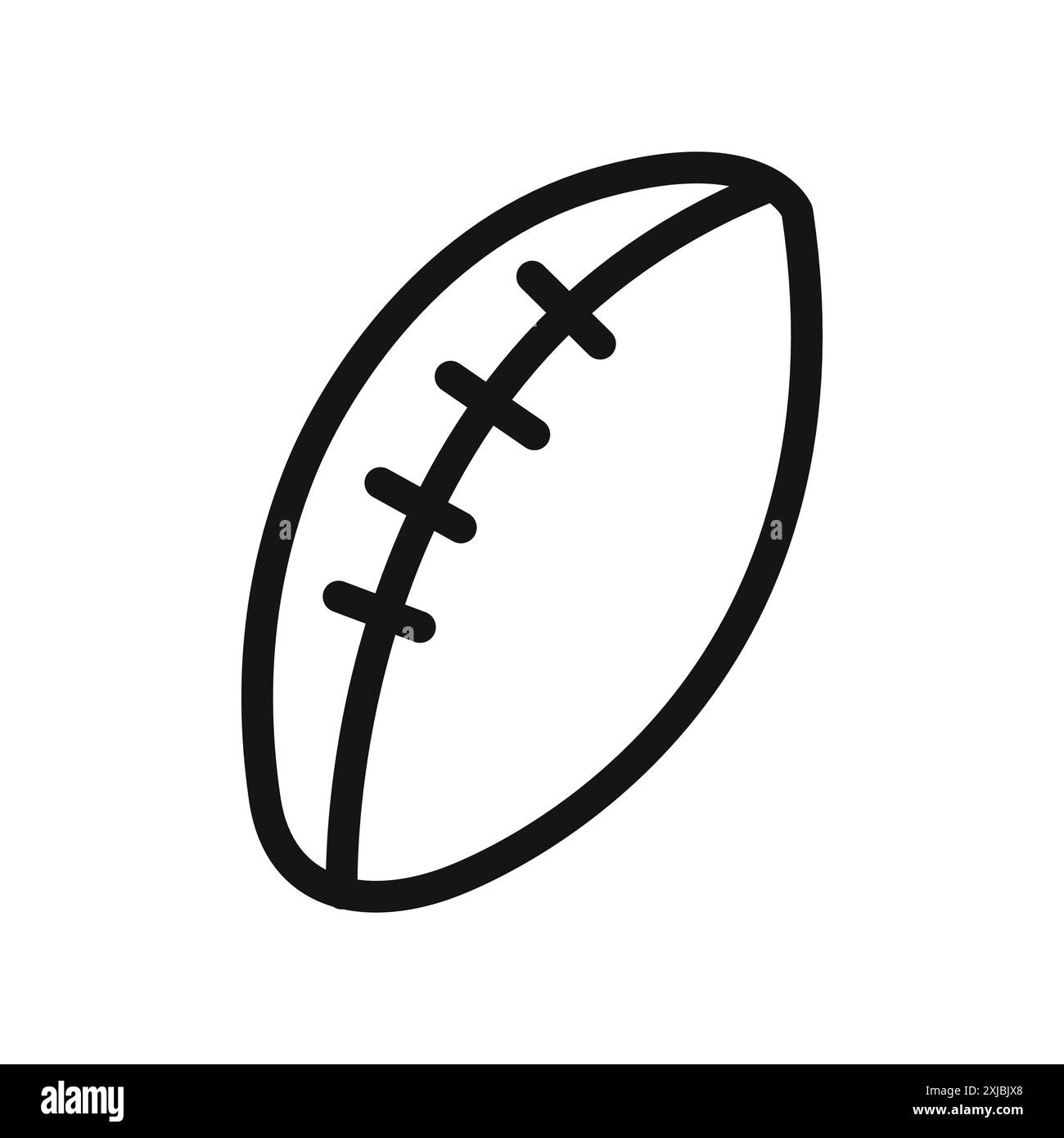 American Rugby ball icon linear vector graphics sign or symbol set for ...