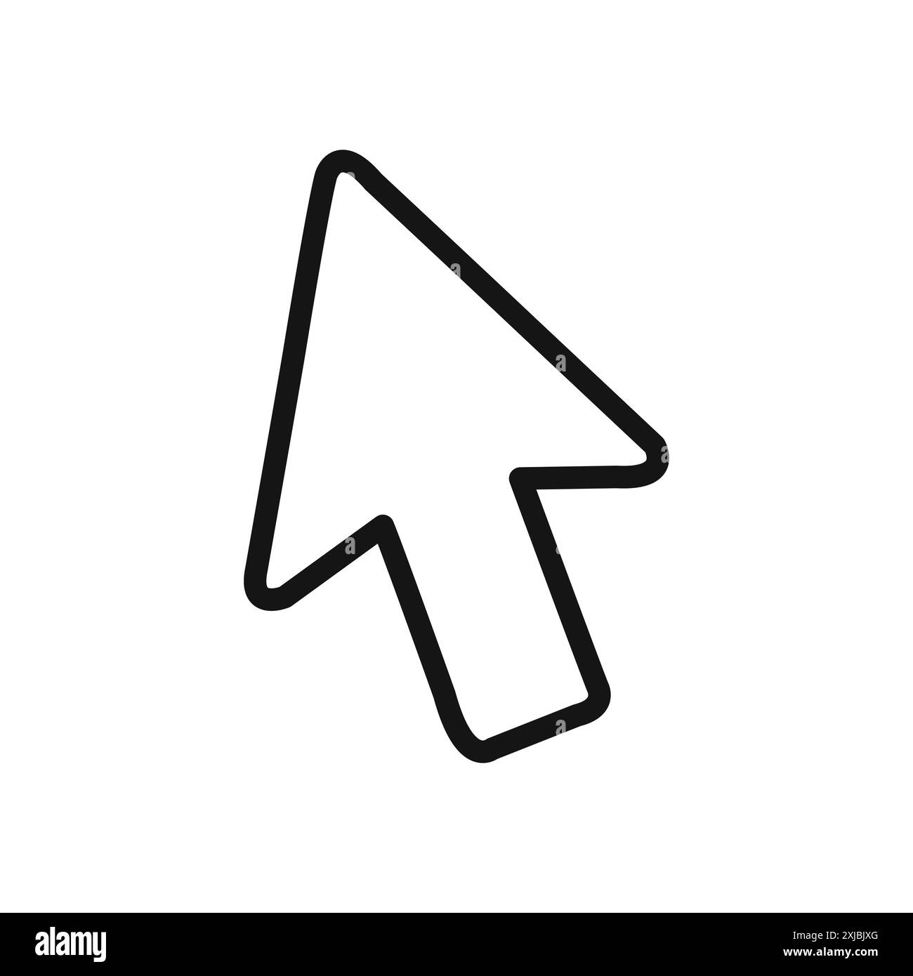 Cursor icon linear vector graphics sign or symbol set for web app ui ...