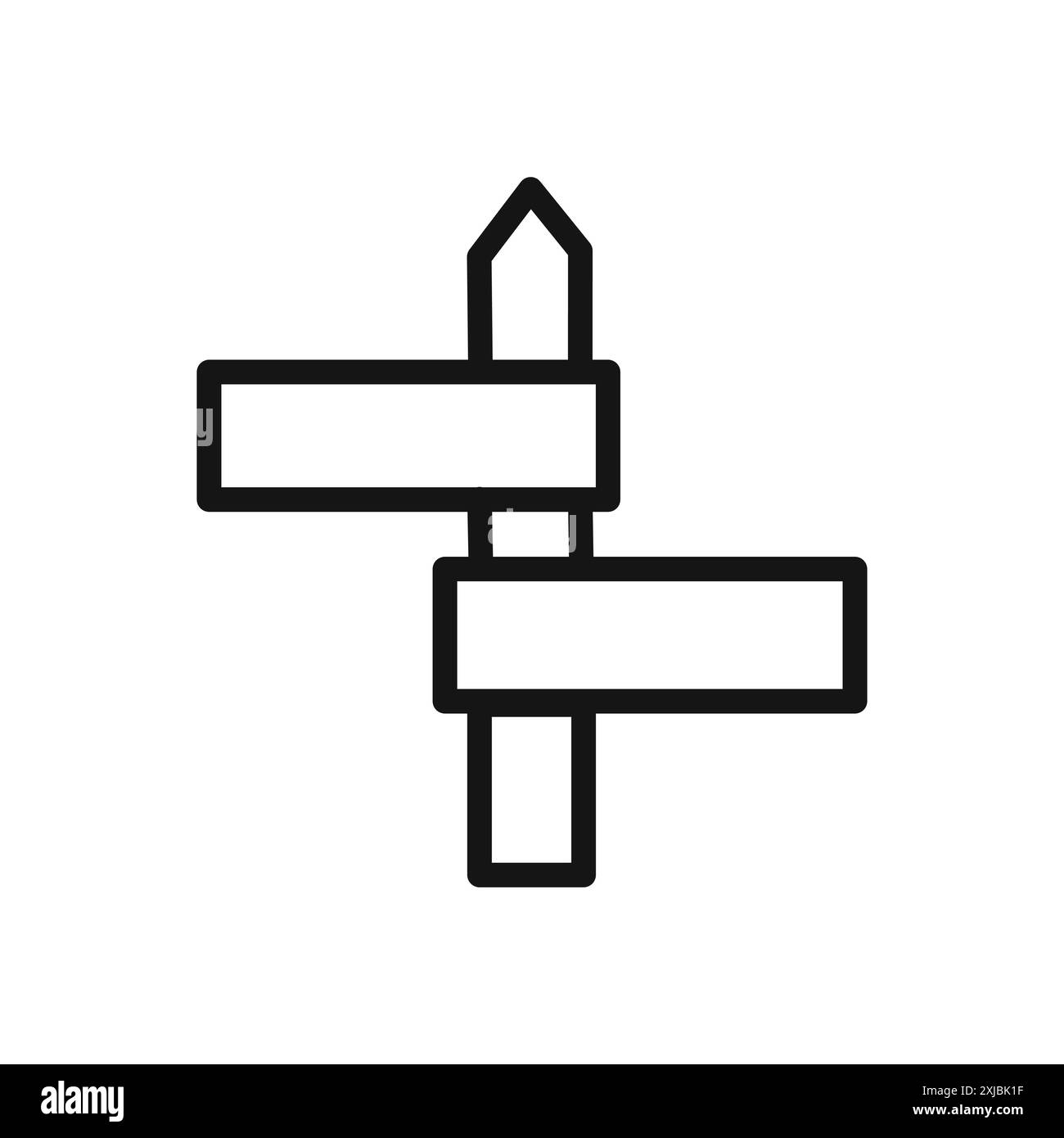 crossroads sign icon linear vector graphics sign or symbol set for web app ui Stock Vector Image ...