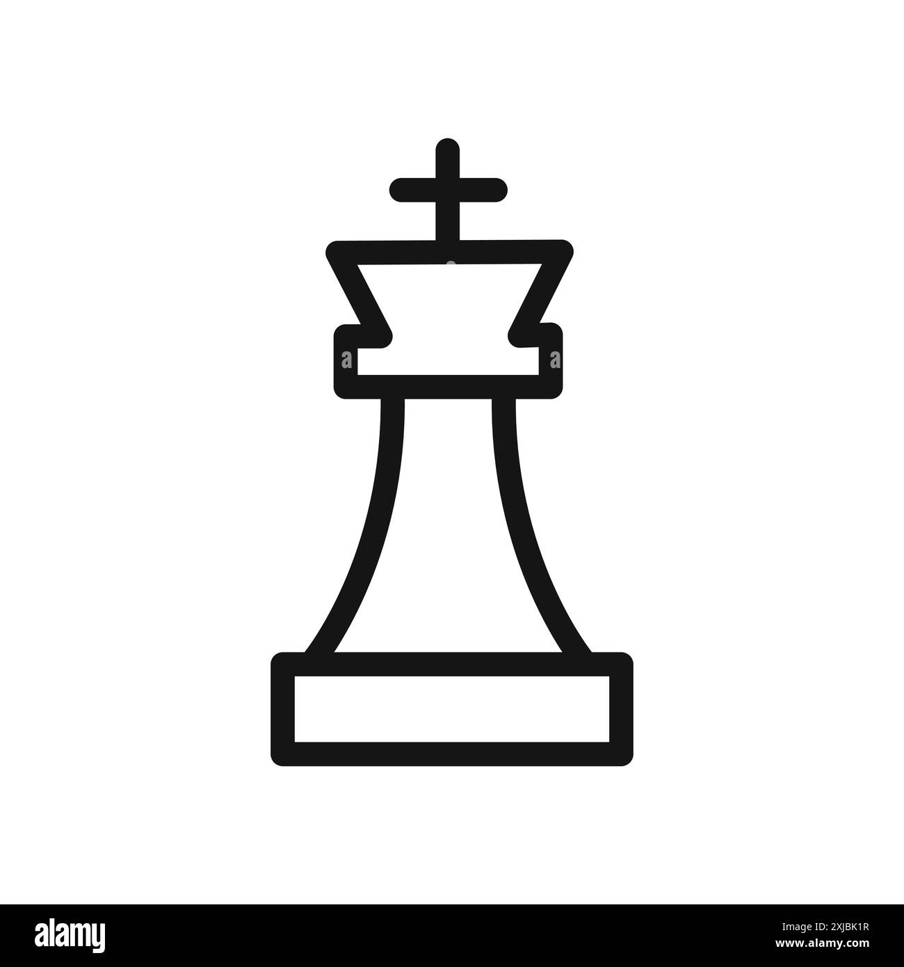 Chess king icon linear vector graphics sign or symbol set for web app ui Stock Vector Image ...