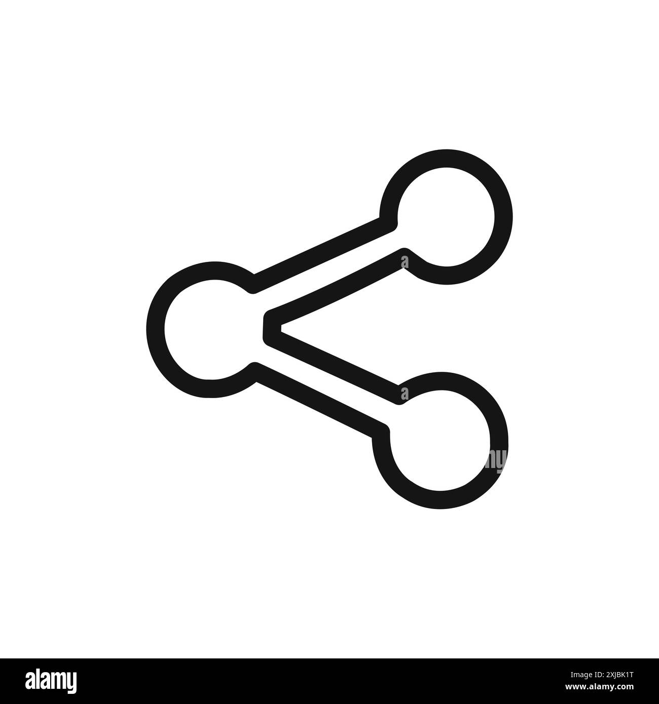 Share page icon linear vector graphics sign or symbol set for web app ...