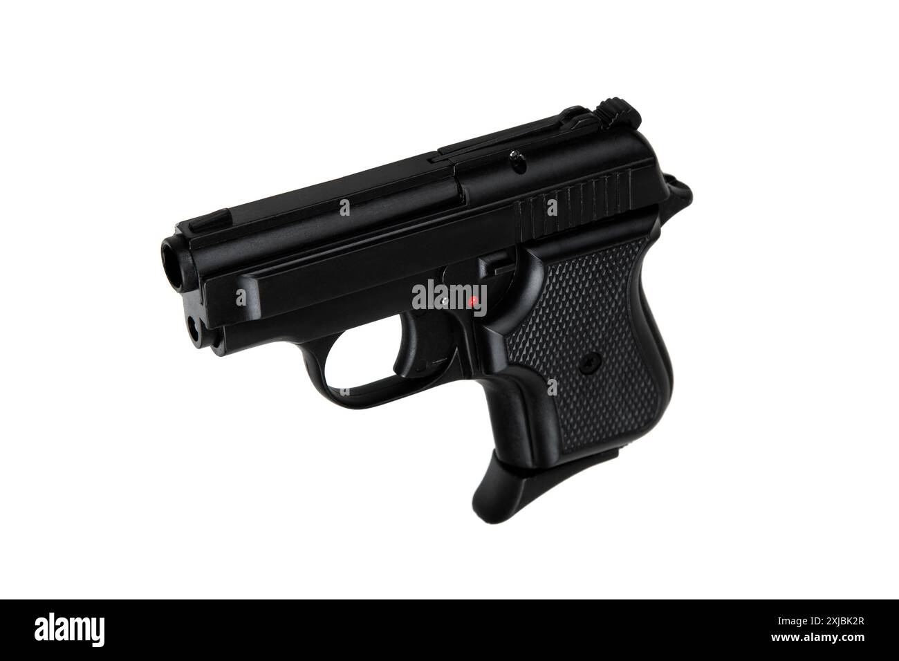 Modern semi-automatic pistol. Small short-barreled weapon for concealed ...