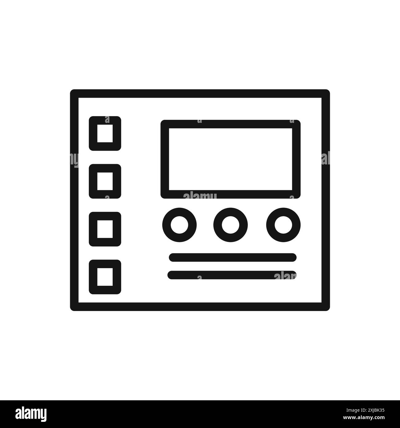 Control Panel Icon Linear Vector Graphics Sign Or Symbol Set For Web App Ui Stock Vector Image