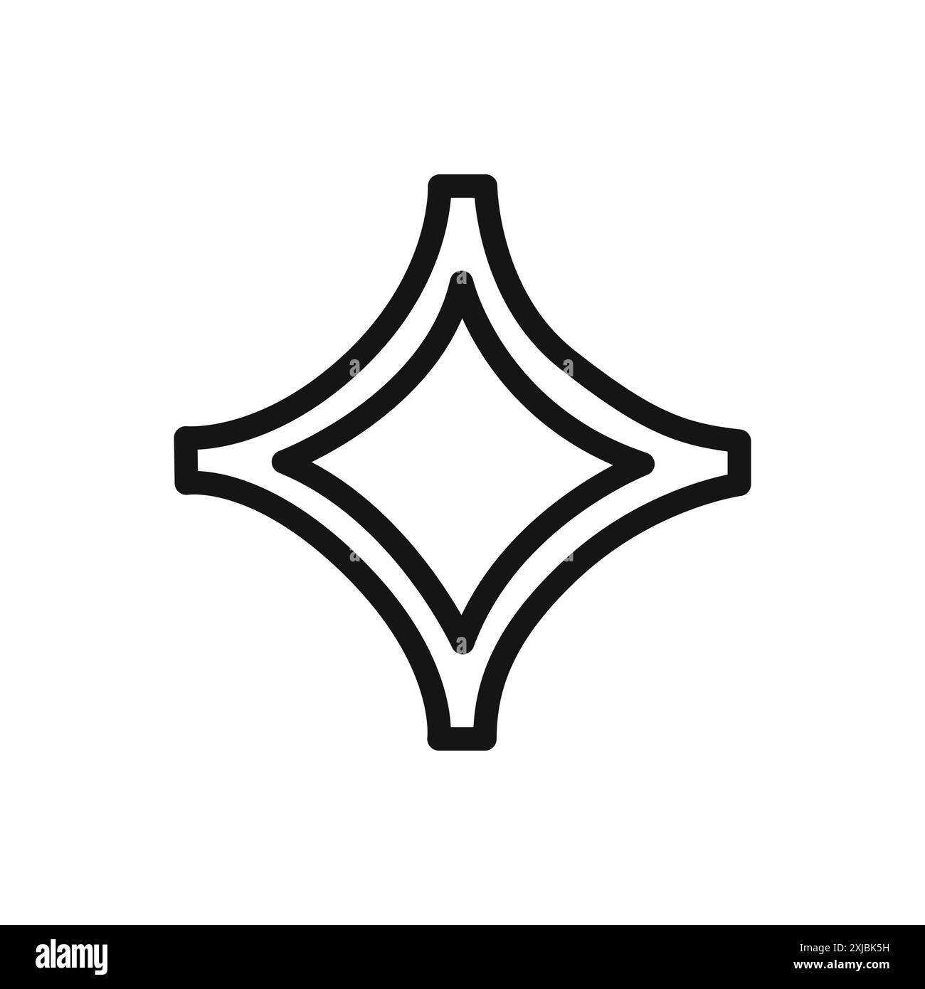 Diamond star icon linear vector graphics sign or symbol set for web app ui Stock Vector Image ...