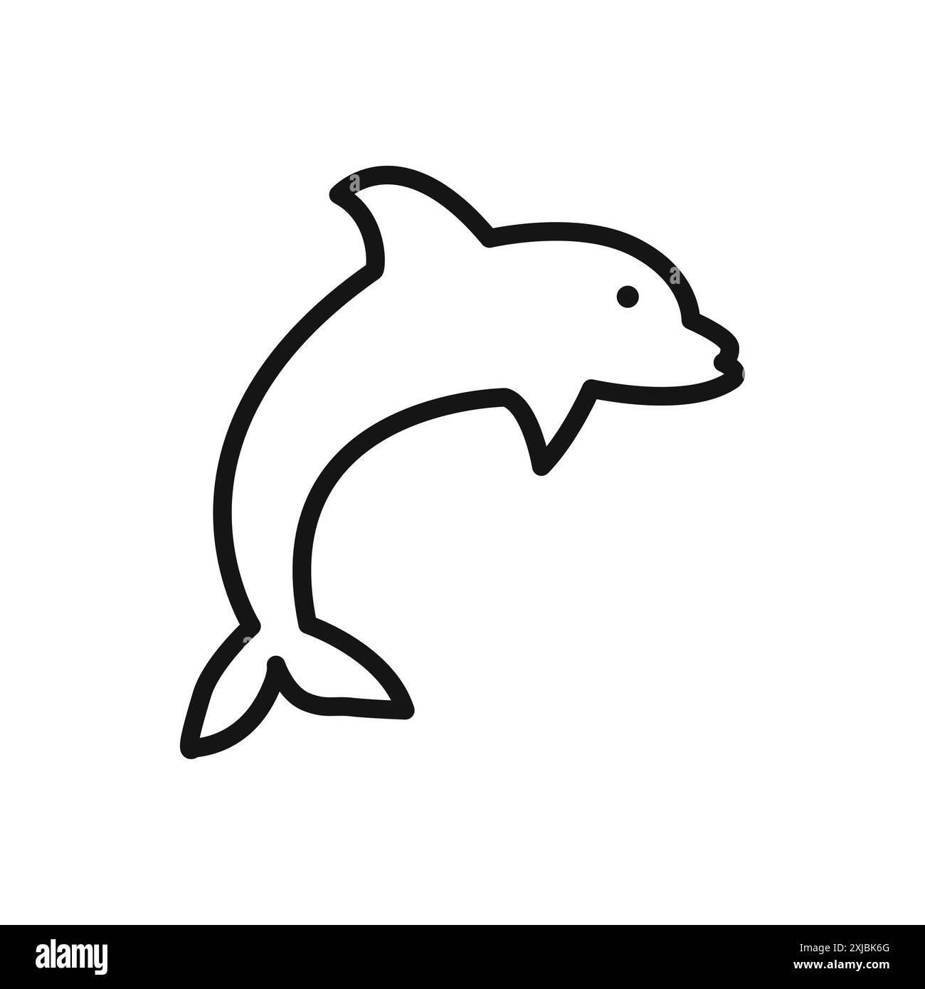 Dolphin icon linear vector graphics sign or symbol set for web app ui ...