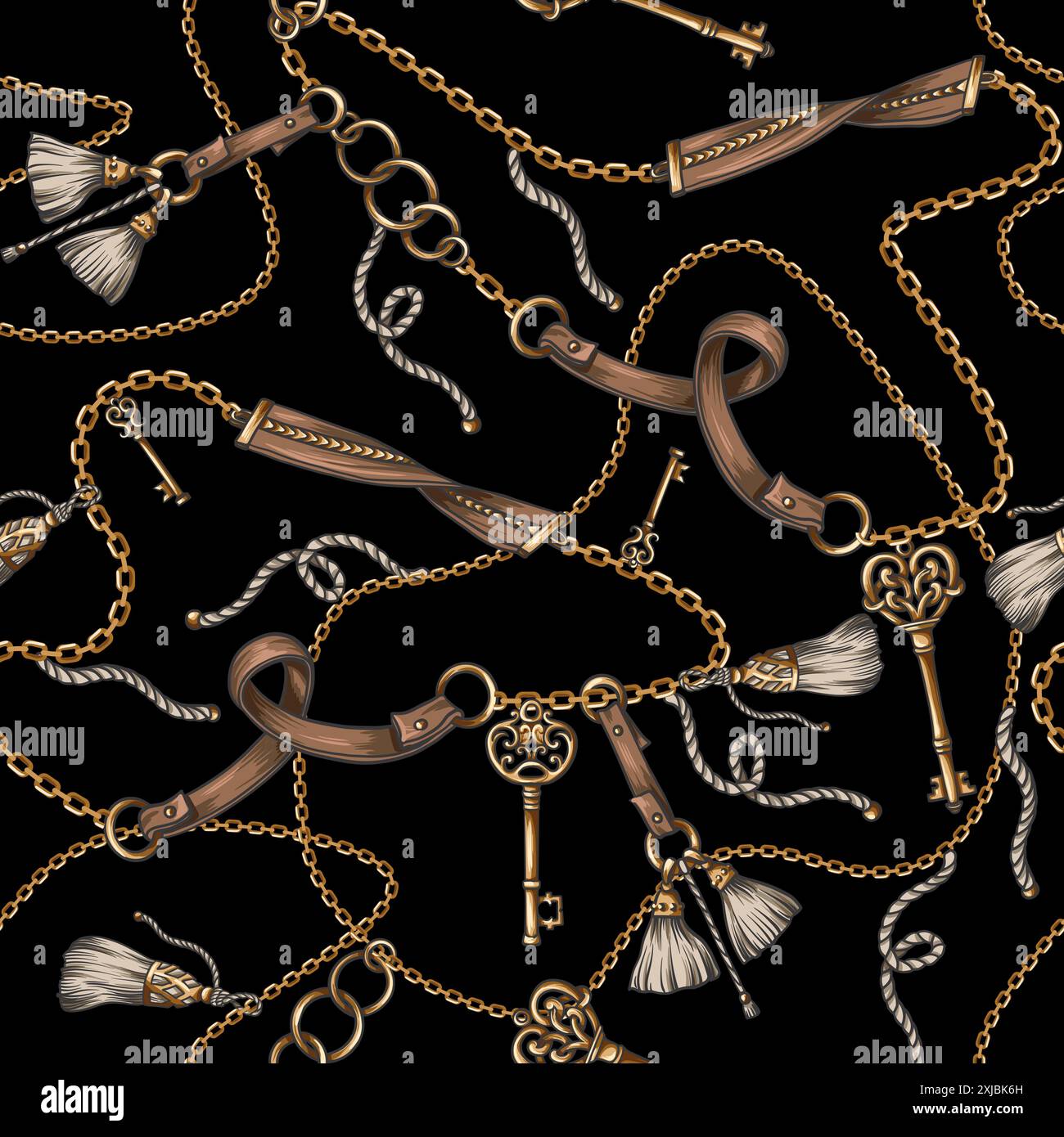 Gold key chain golden Stock Vector Images - Alamy