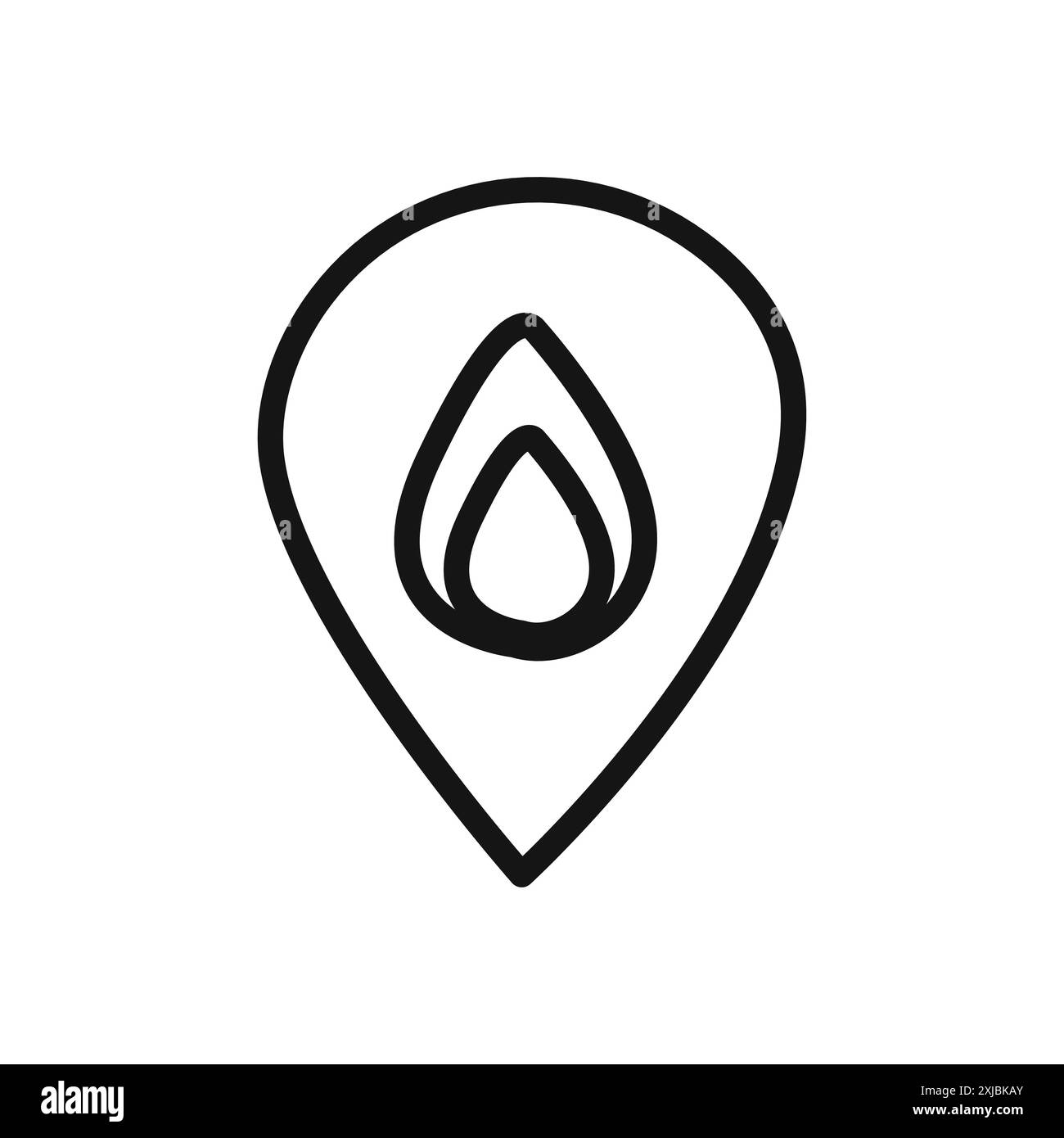 fire location icon linear vector graphics sign or symbol set for web app ui Stock Vector Image ...
