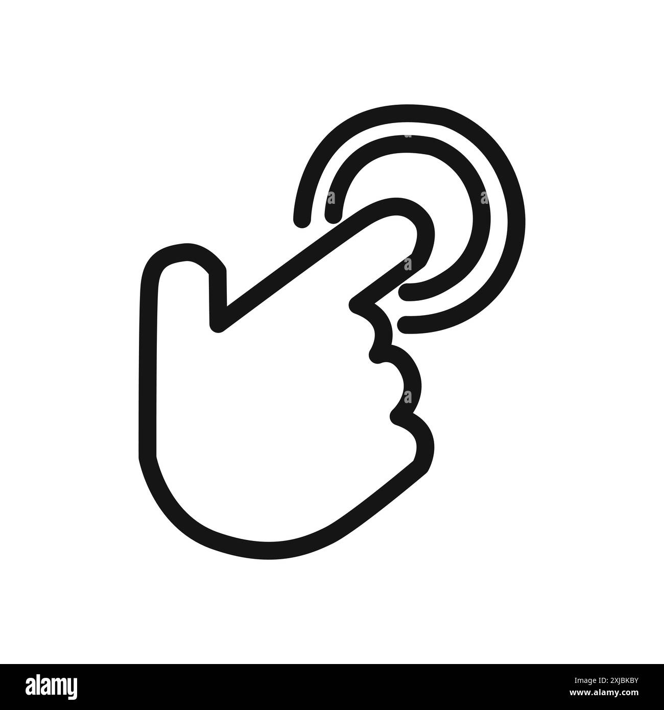 Hand clicking icon linear vector graphics sign or symbol set for web app ui Stock Vector Image ...