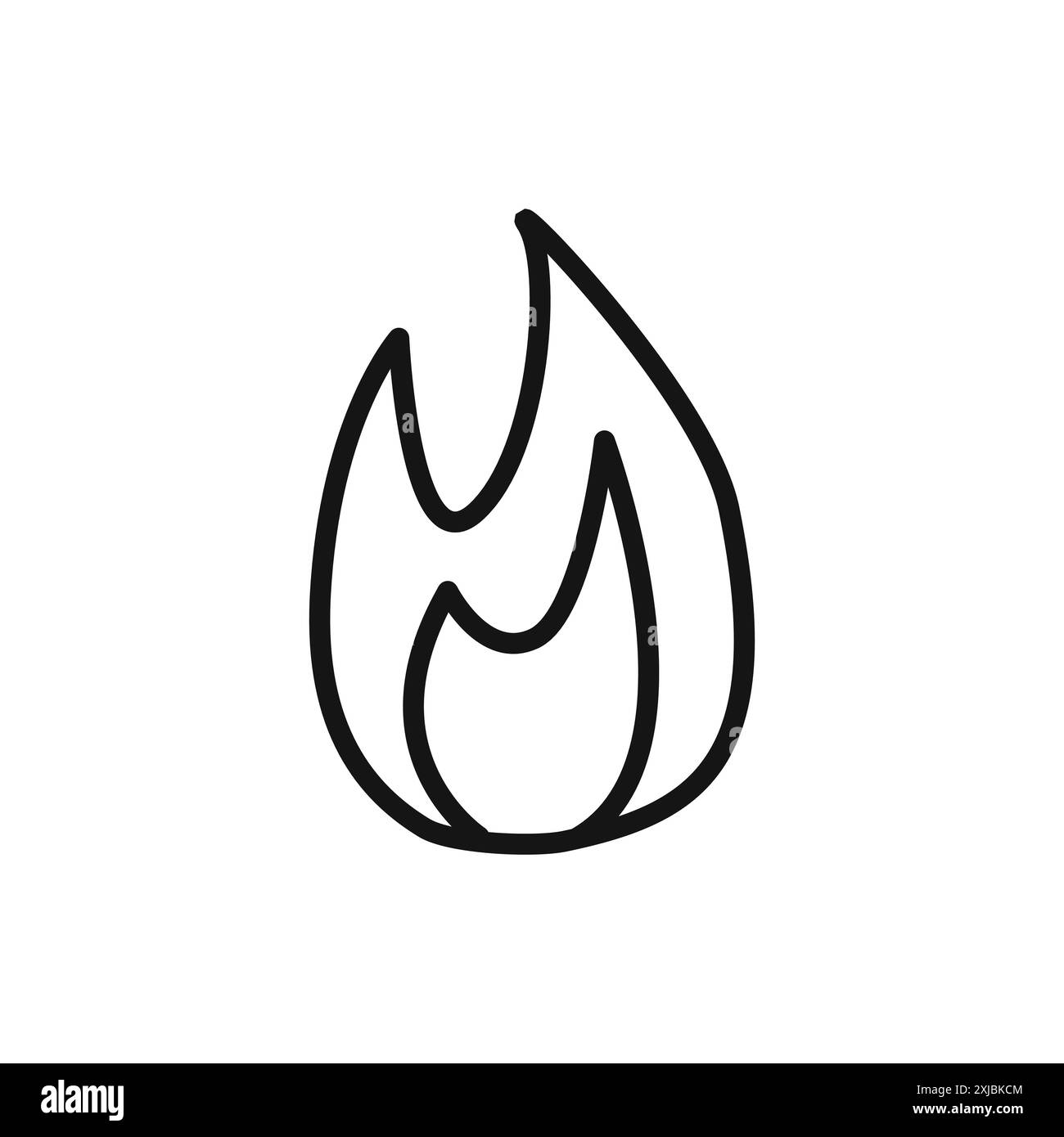 Flame Fire Icon linear vector graphics sign or symbol set for web app ui Stock Vector Image ...