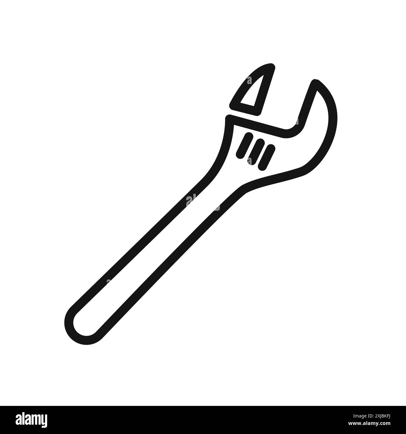 Wrench Icon linear vector graphics sign or symbol set for web app ui Stock Vector Image & Art ...