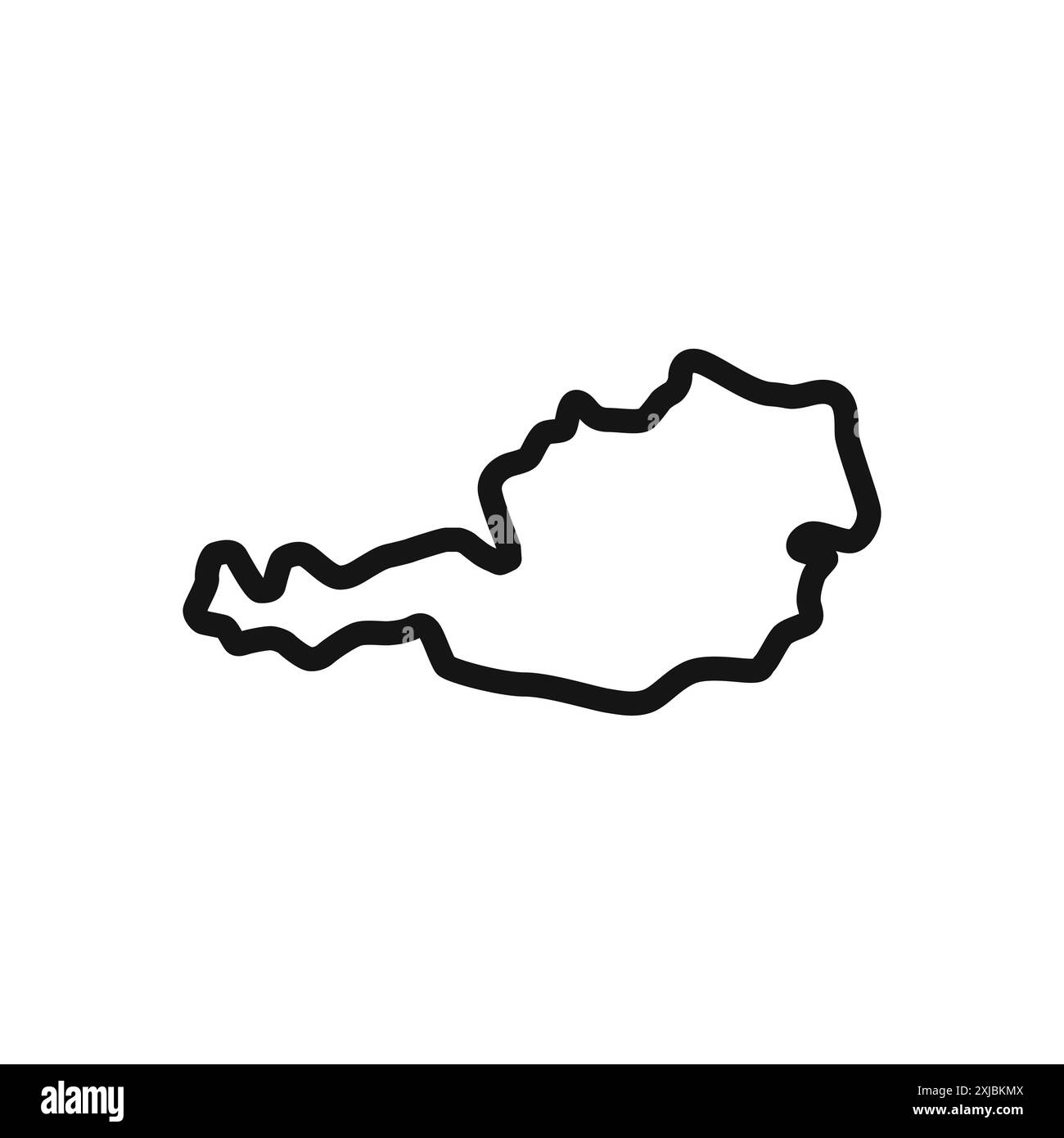 Map Of Austria Icon Linear Vector Graphics Sign Or Symbol Set For Web App Ui Stock Vector Image