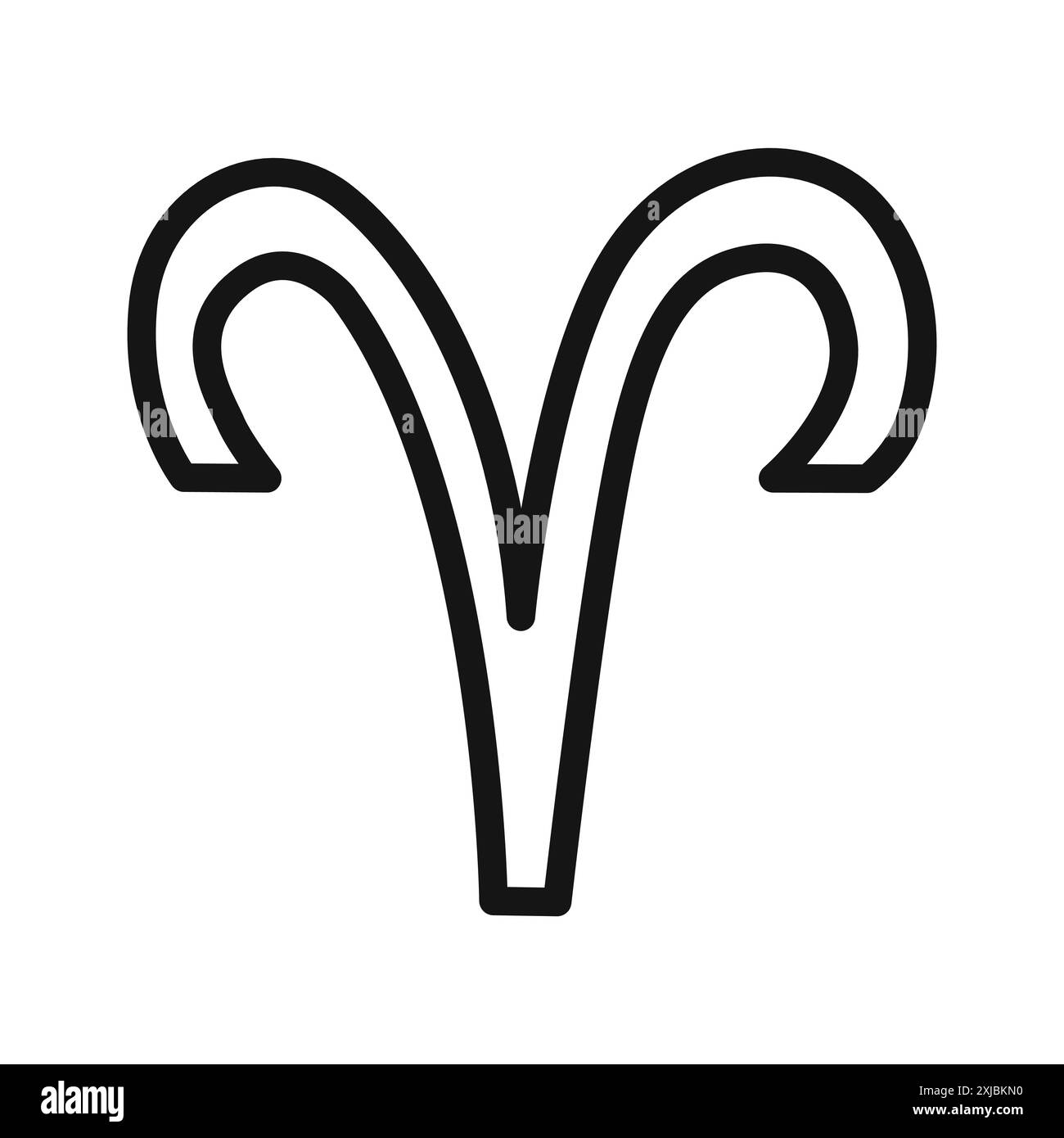 Aries zodiac sign icon linear vector graphics sign or symbol set for web app ui Stock Vector ...