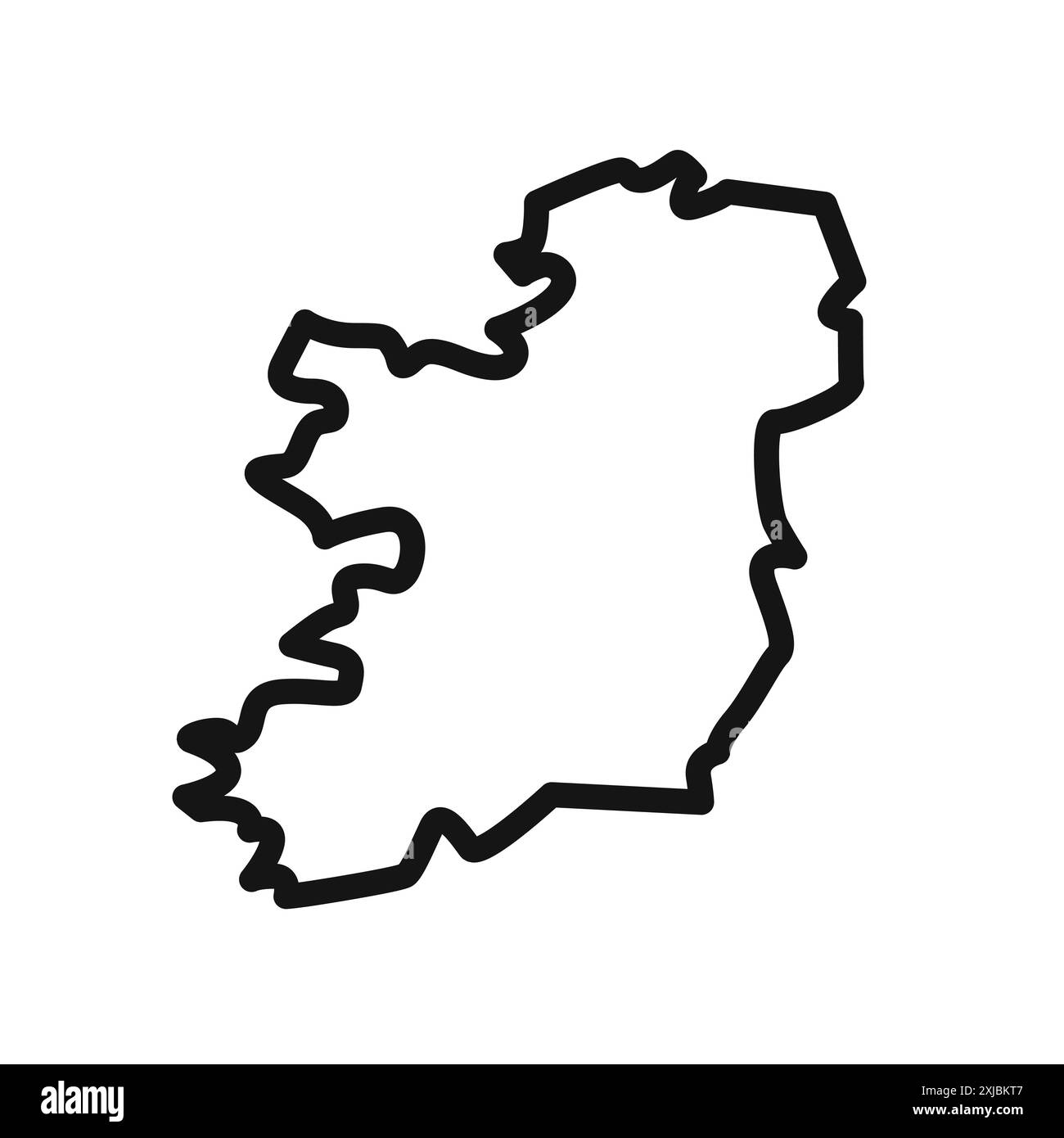 Ireland map icon linear vector graphics sign or symbol set for web app ...