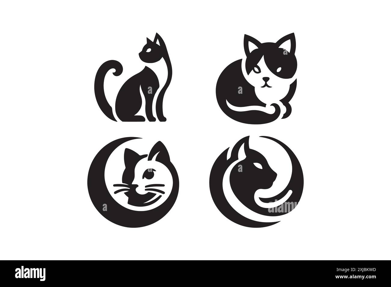 Cat day logo hi-res stock photography and images - Alamy