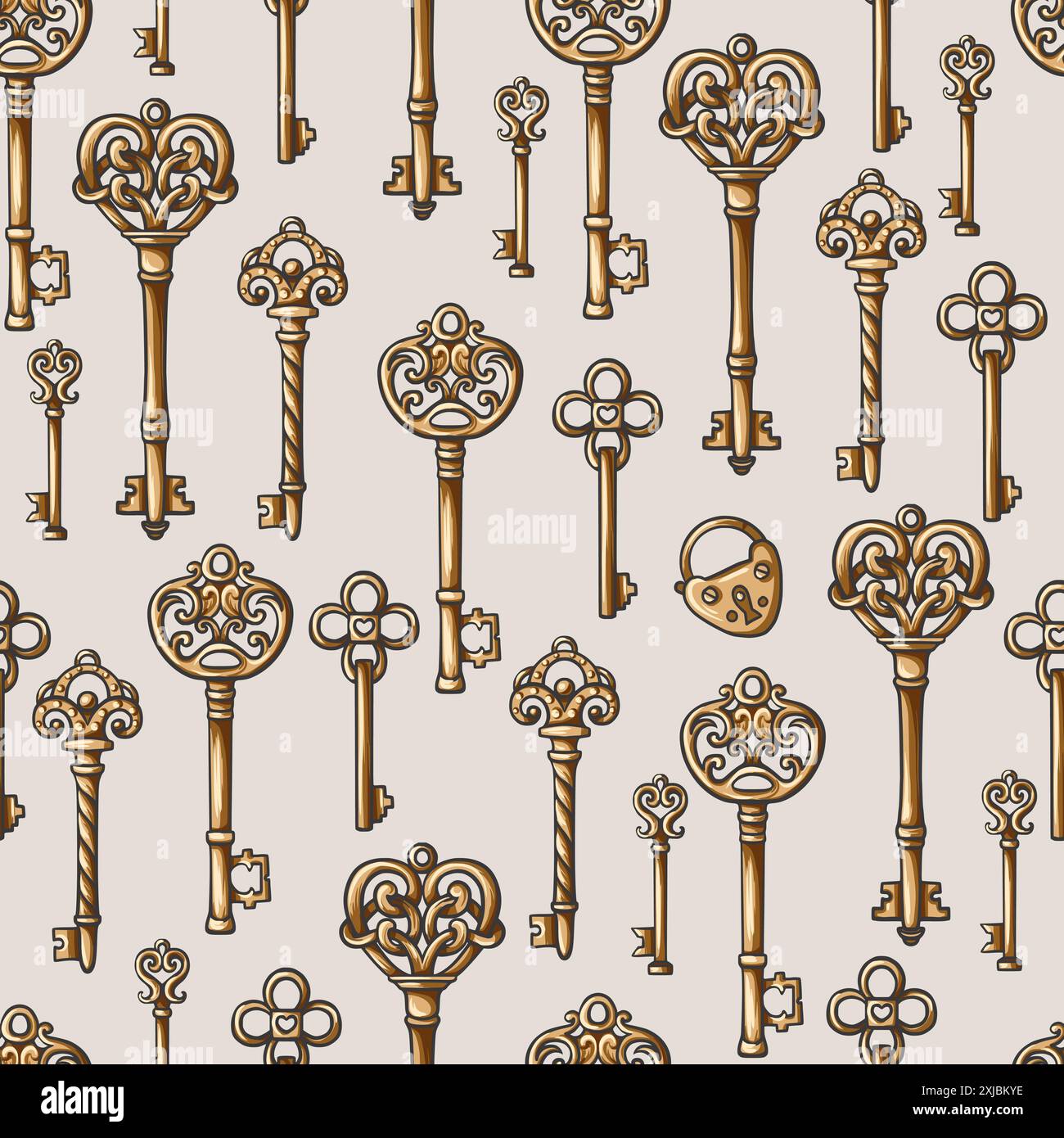 Cartoon illustration set keys hi-res stock photography and images - Alamy